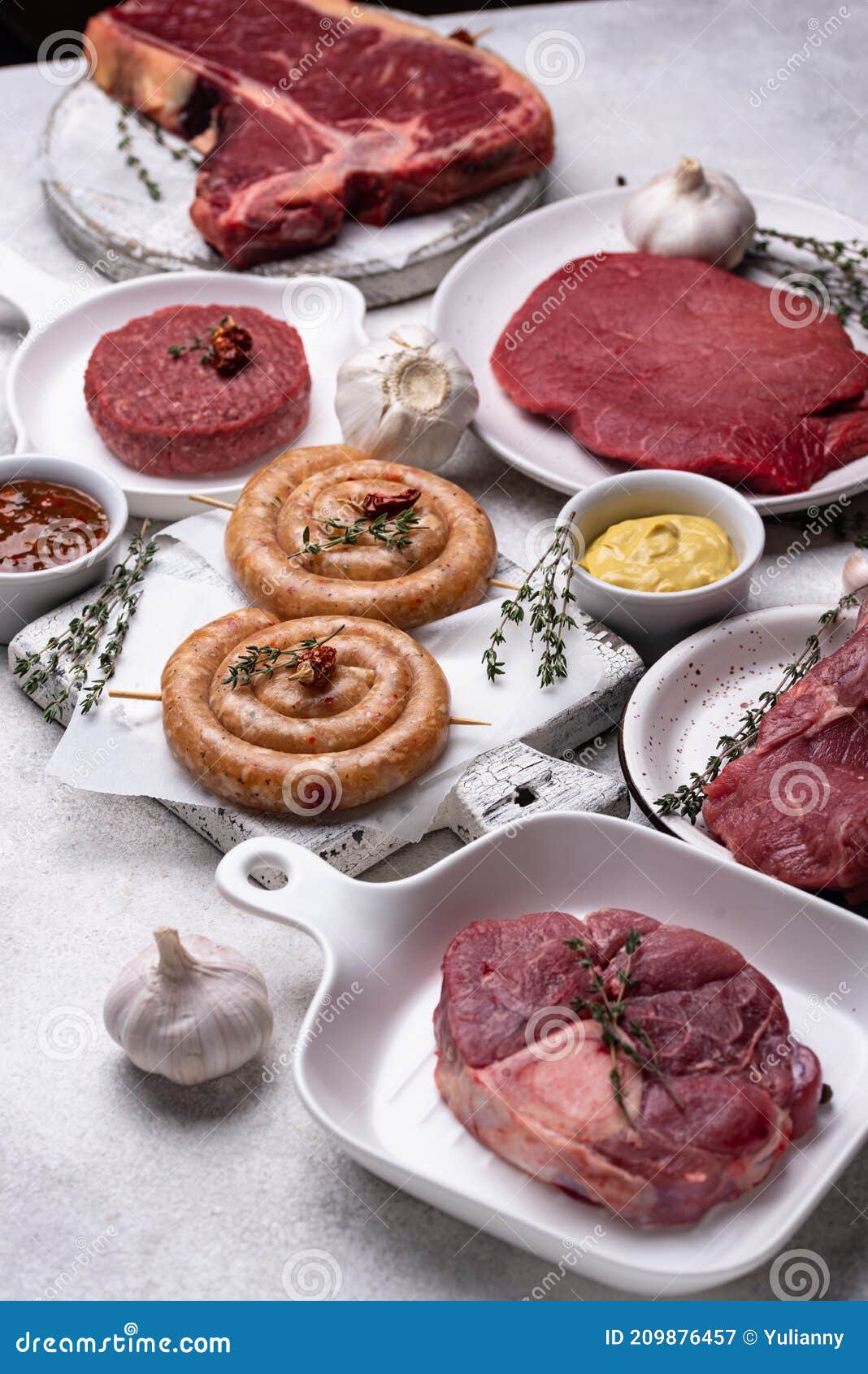 Assortment of Various Types of Meat Stock Image - Image of ossobuco ...
