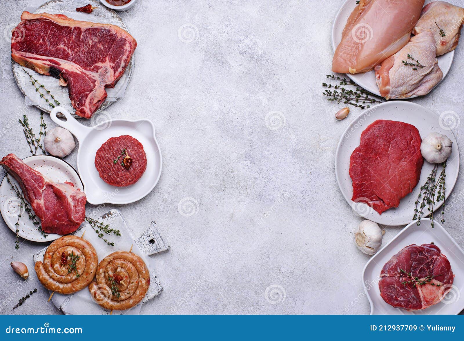 Assortment of Various Types of Meat Stock Image - Image of kitchen ...