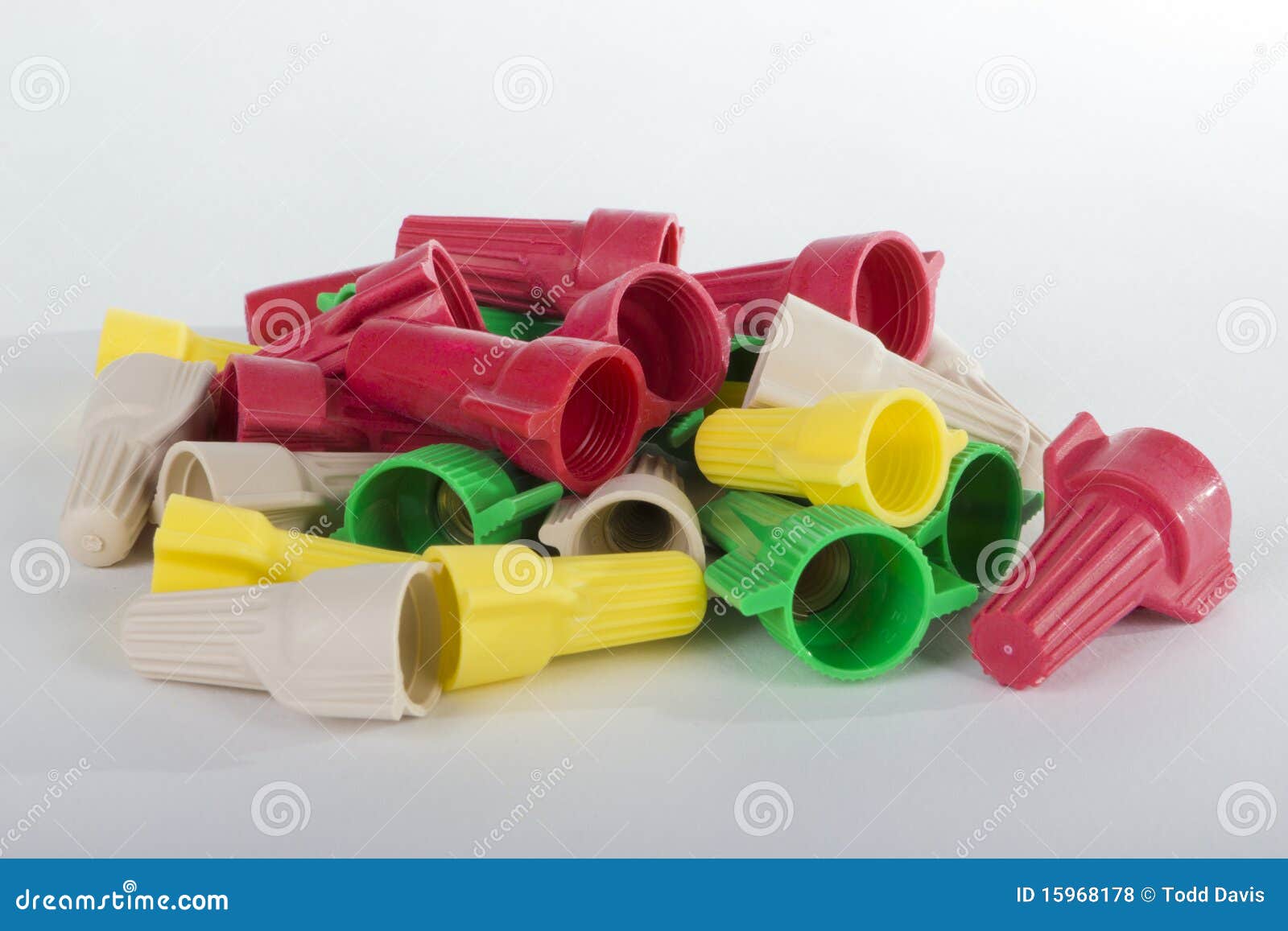 Red Wire Nuts, Wire Connectors Or Cone Connectors On White Background ...