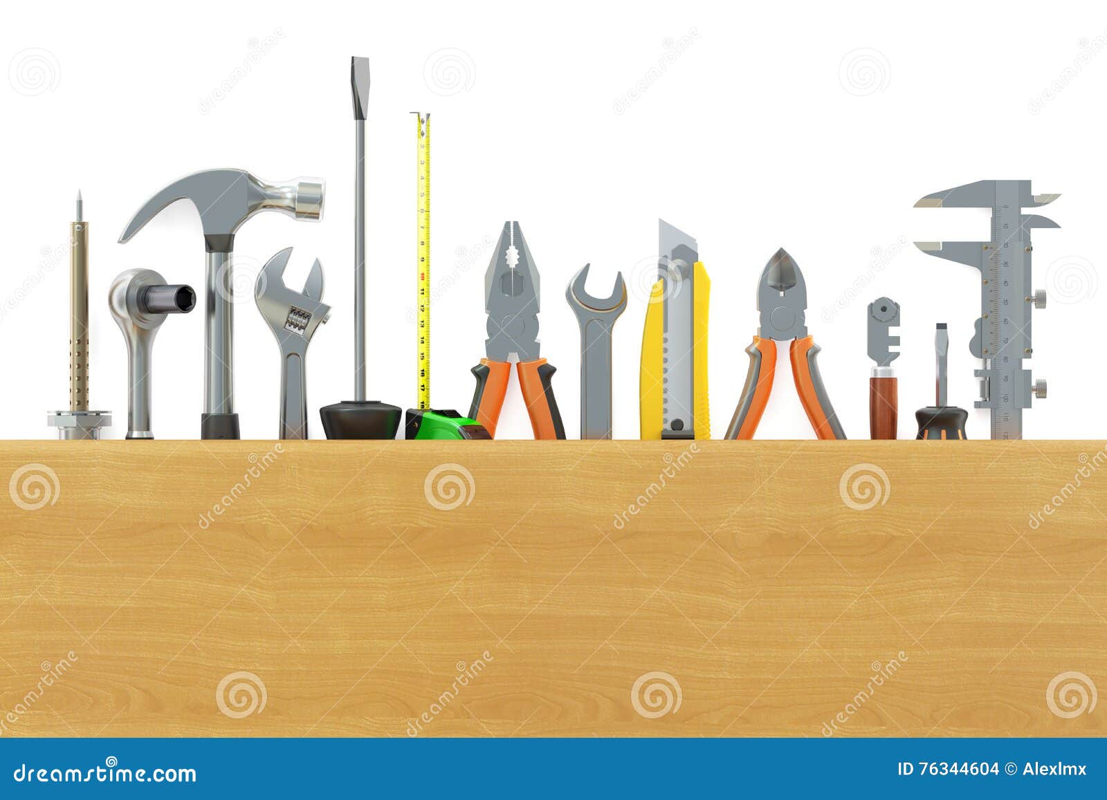 Assortment of work tools stock illustration. Illustration of hardware ...