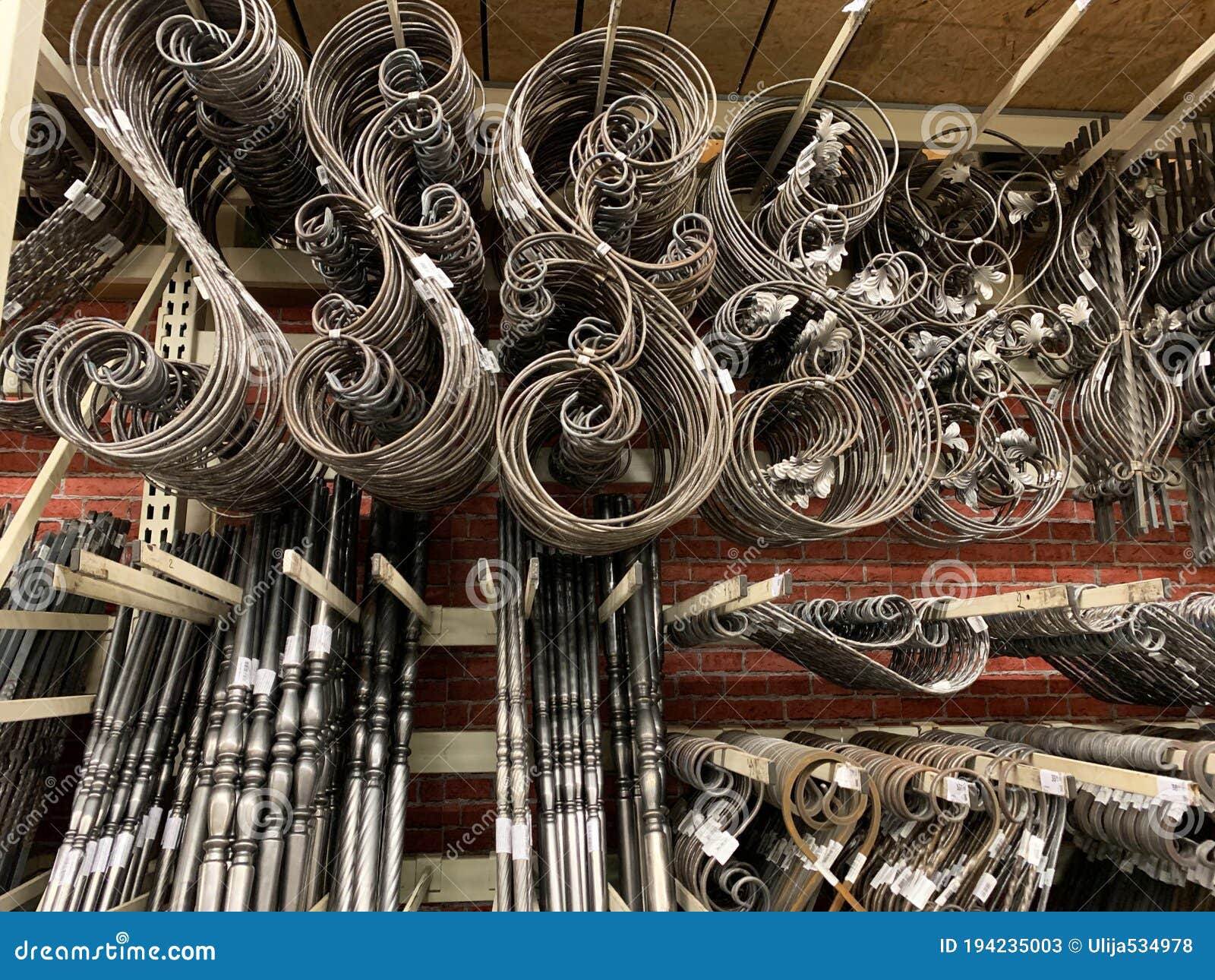 Assortment of Wrought Iron. Stock Image - Image of decoration, store ...