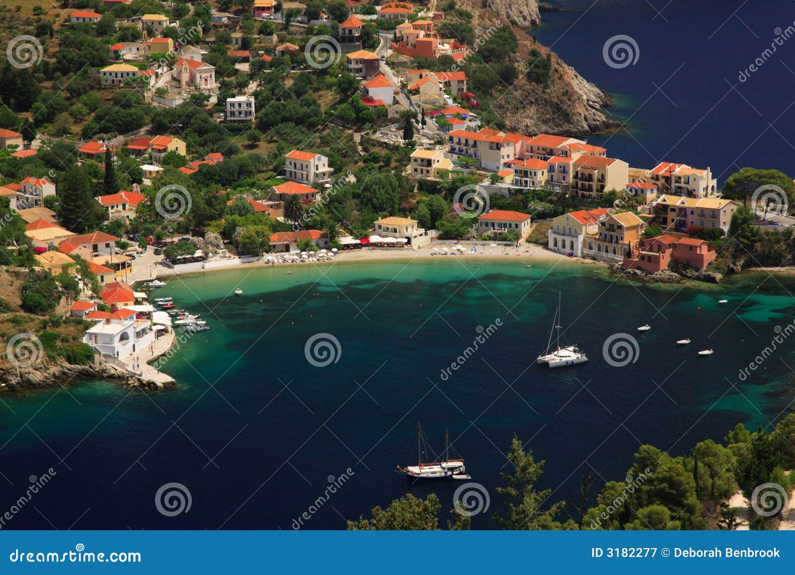 Assos stock image. Image of greece, azure, hill, coastline - 3182277