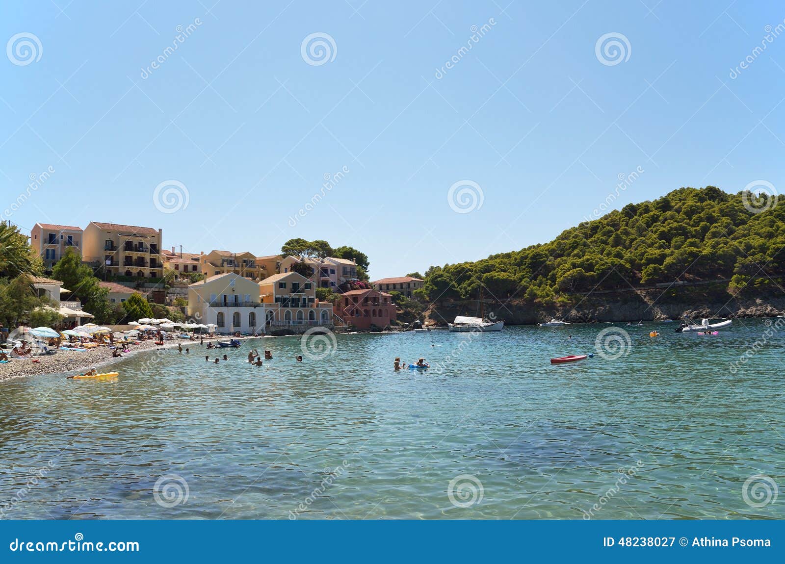 Assos beach stock image. Image of marine, asos, sailor - 48238027
