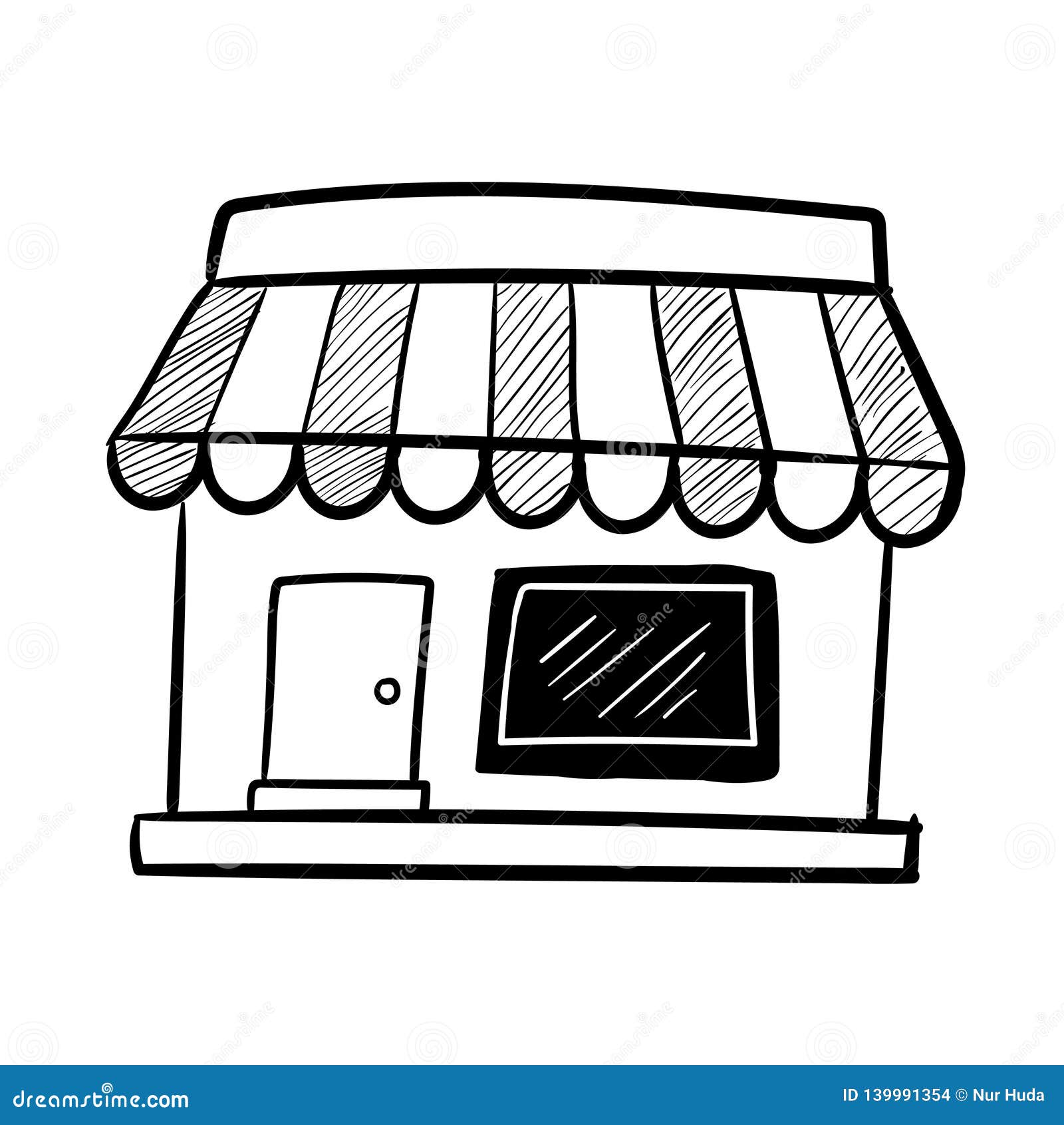 Store Doodle Shop Doodle Icon Vector Stock Illustration - Illustration ...