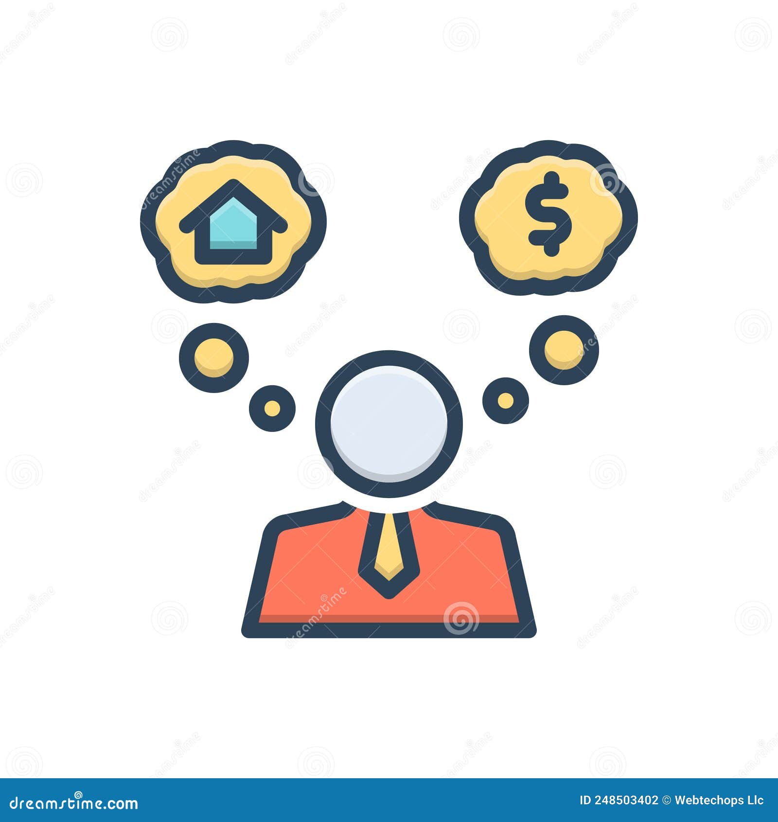 Color Illustration Icon for Assume, Suppose and Consider Stock ...