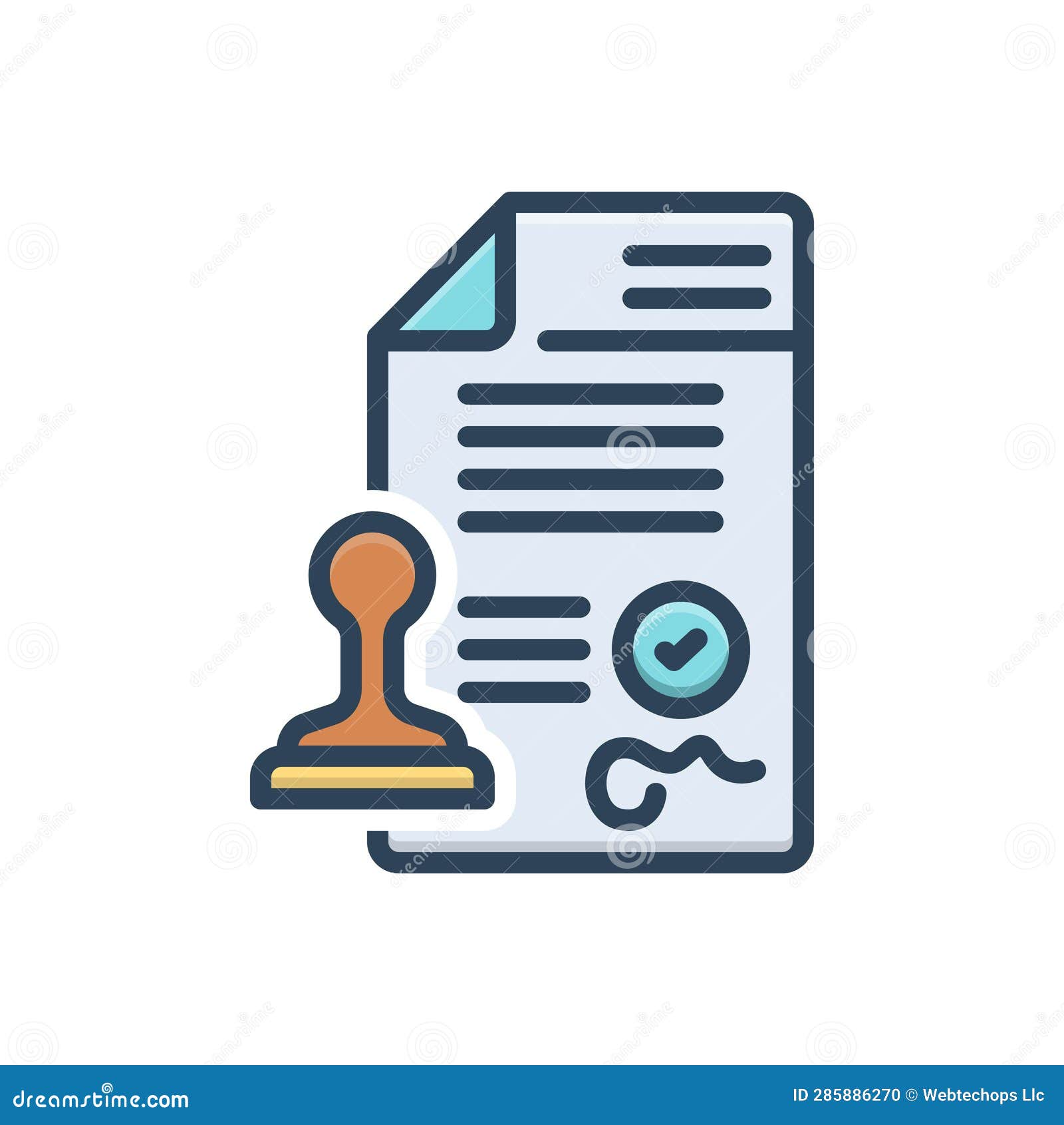 Color Illustration Icon for Assumption, Permit and Stamp Stock Vector ...