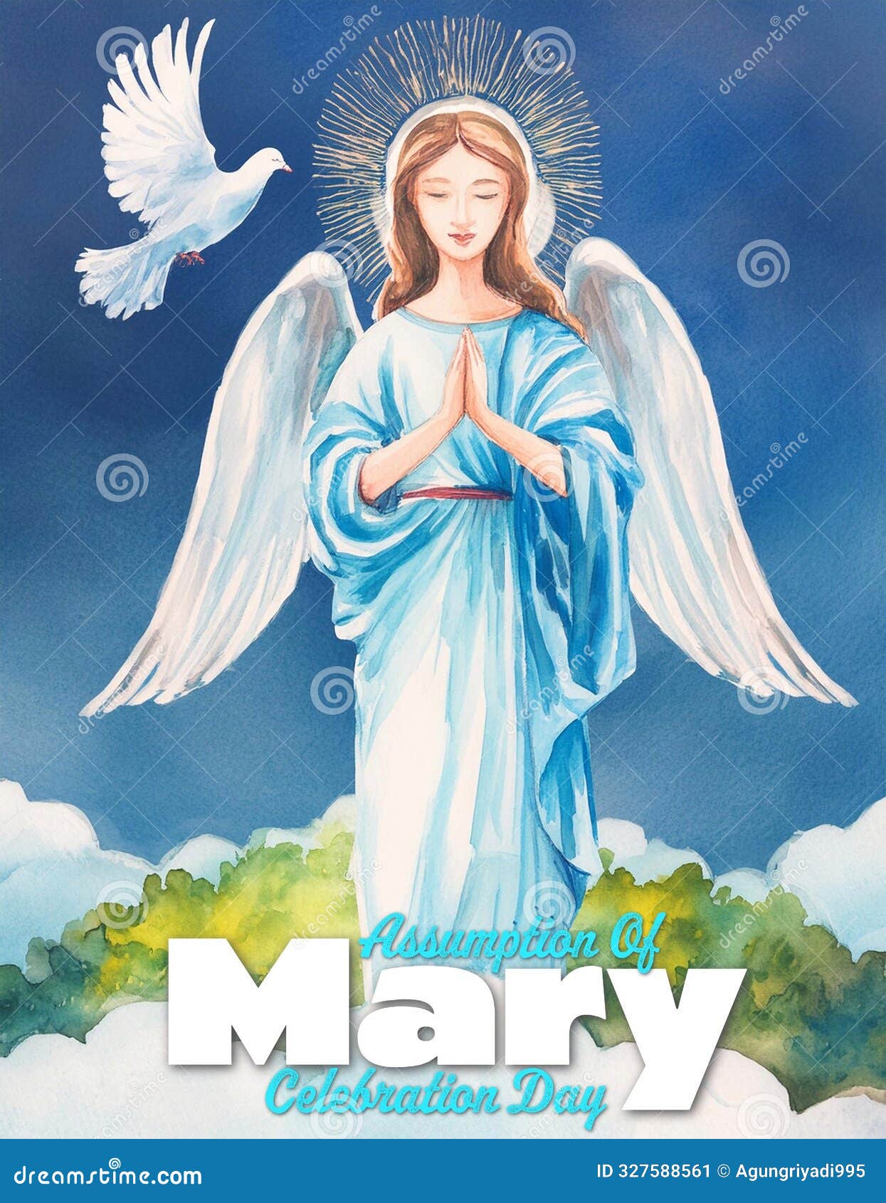 Assumption of Mary Poster Design Stock Image - Image of traditional ...