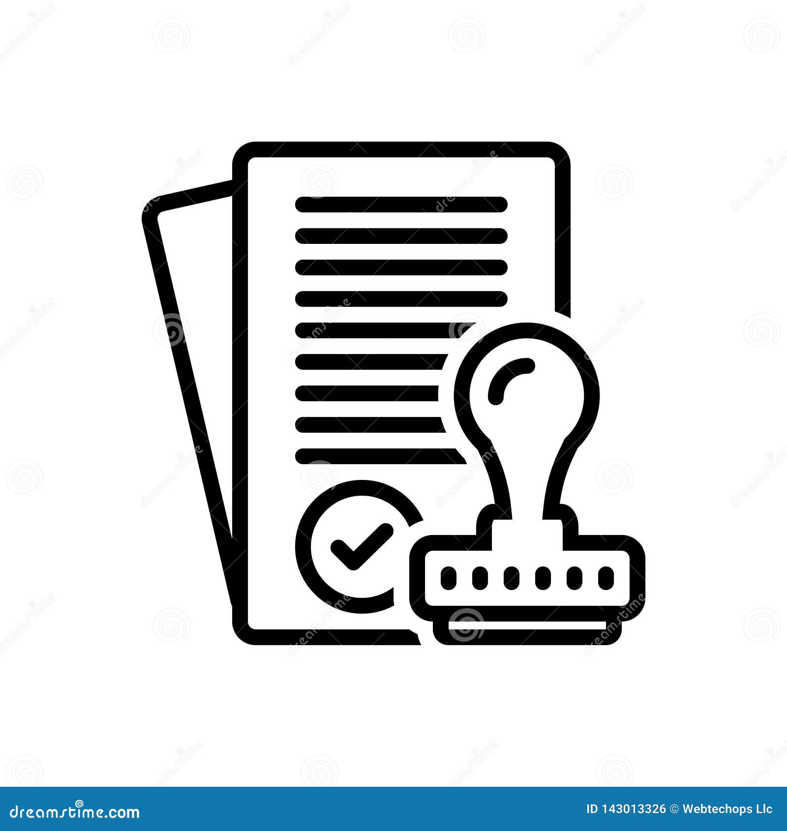Black Line Icon for Assumptions, Approve and Allow Stock Vector ...