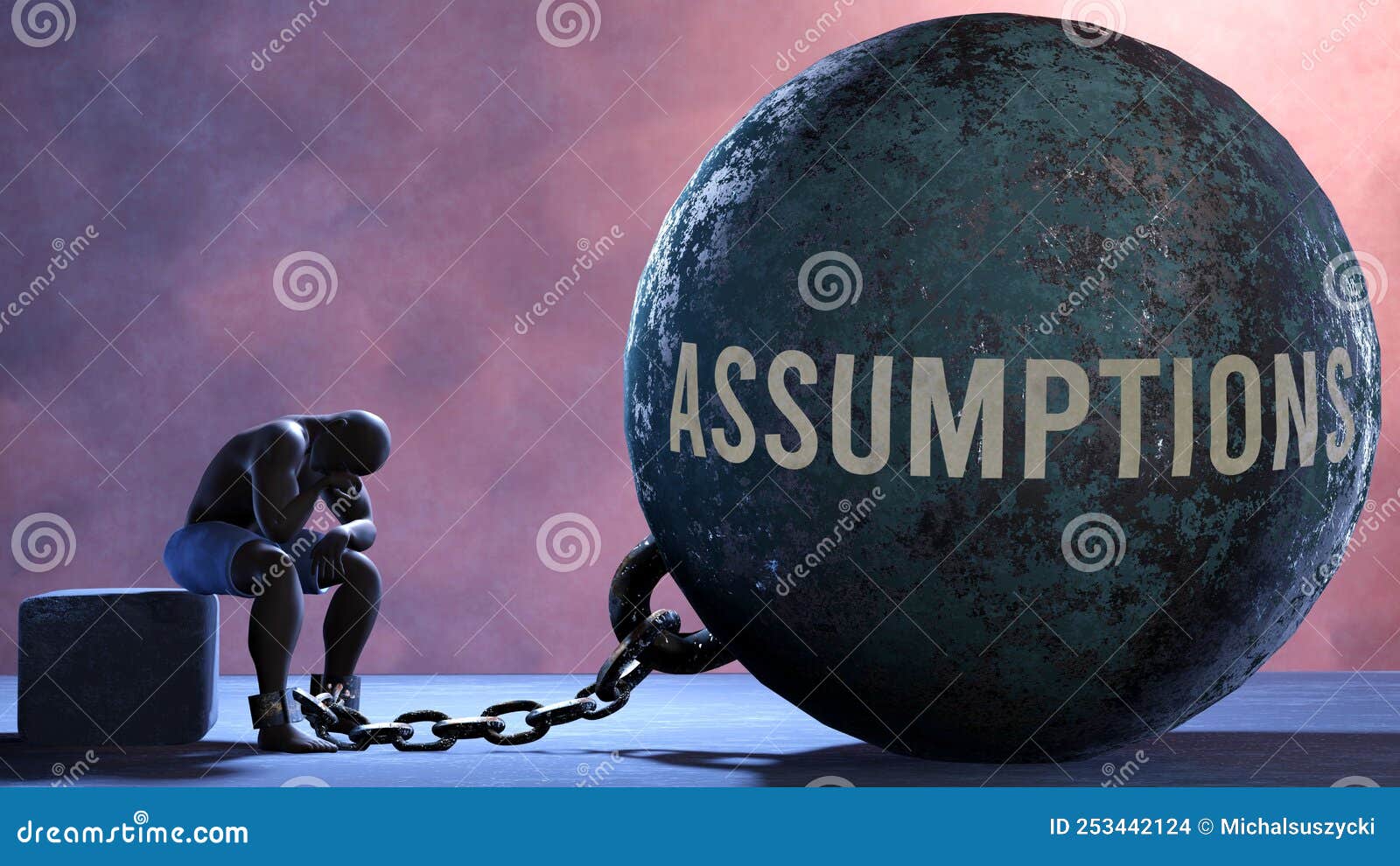 Assumptions And Life - Pictured As A Word Assumptions And A Wreck Ball ...