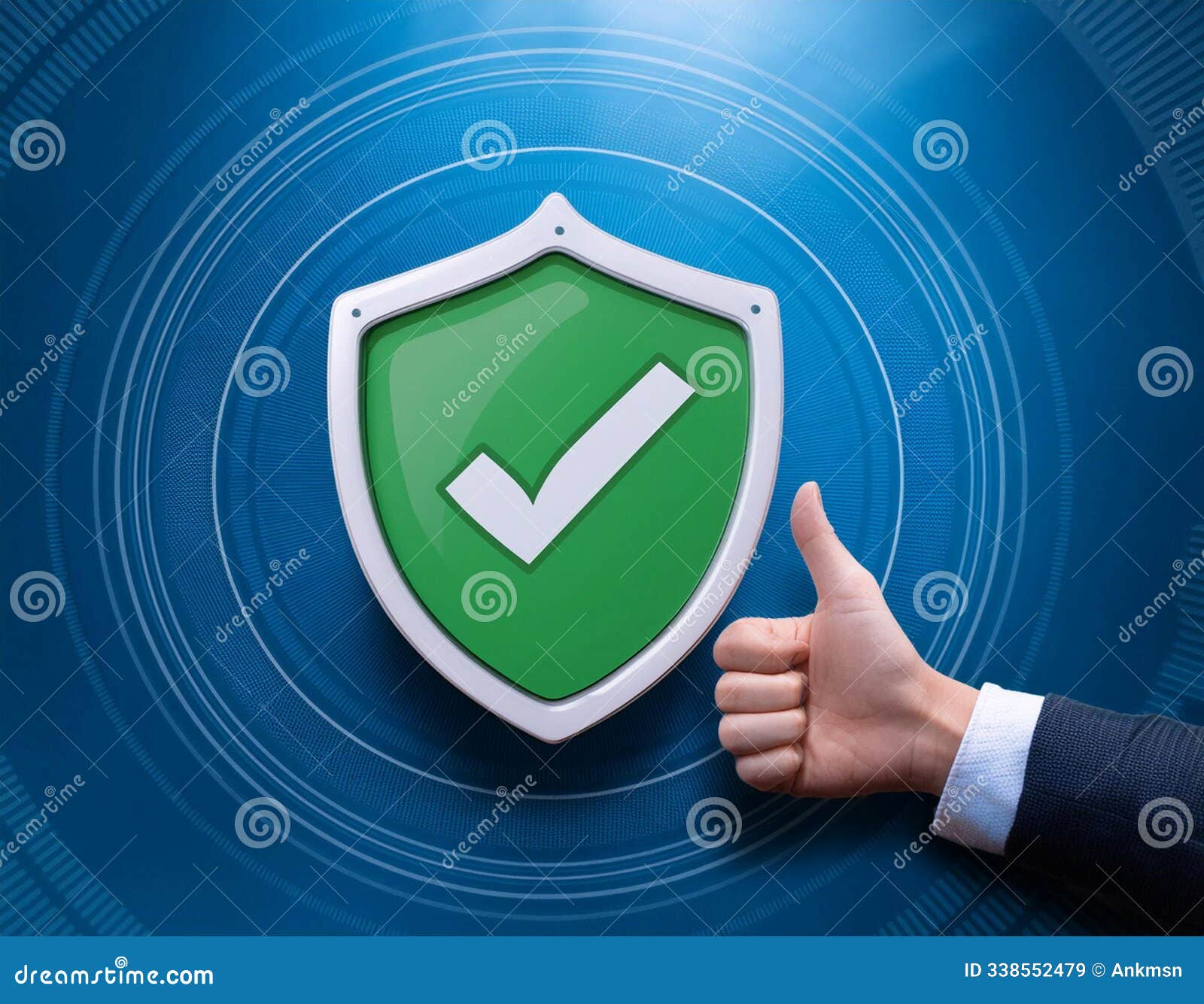 Assurance and Confidence, Featuring Elements Like a Checkmark, Shield ...