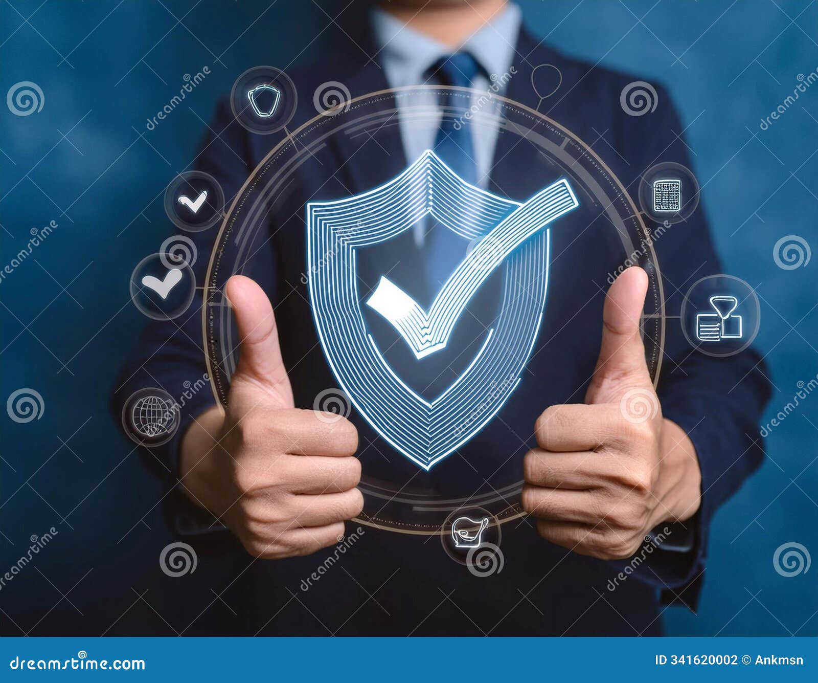 Assurance and Confidence, Featuring Elements Like a Checkmark, Shield ...