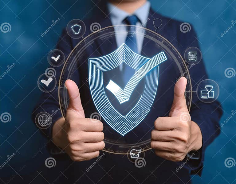 Assurance and Confidence, Featuring Elements Like a Checkmark, Shield ...