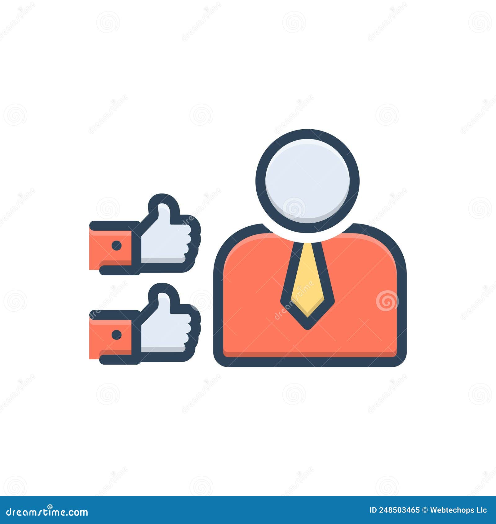 Color Illustration Icon for Assure, Reassure and Convince Stock ...
