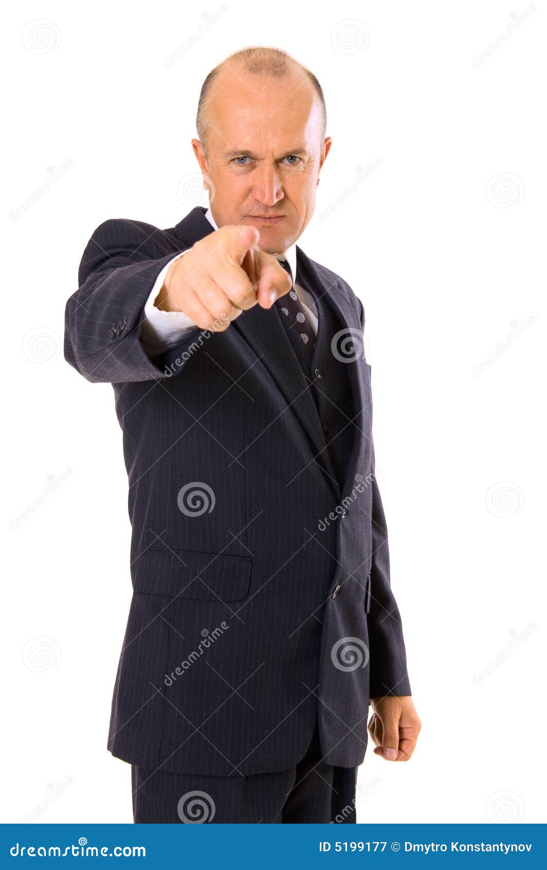 Assured Businessman Pointing at You Stock Image - Image of rigorous ...