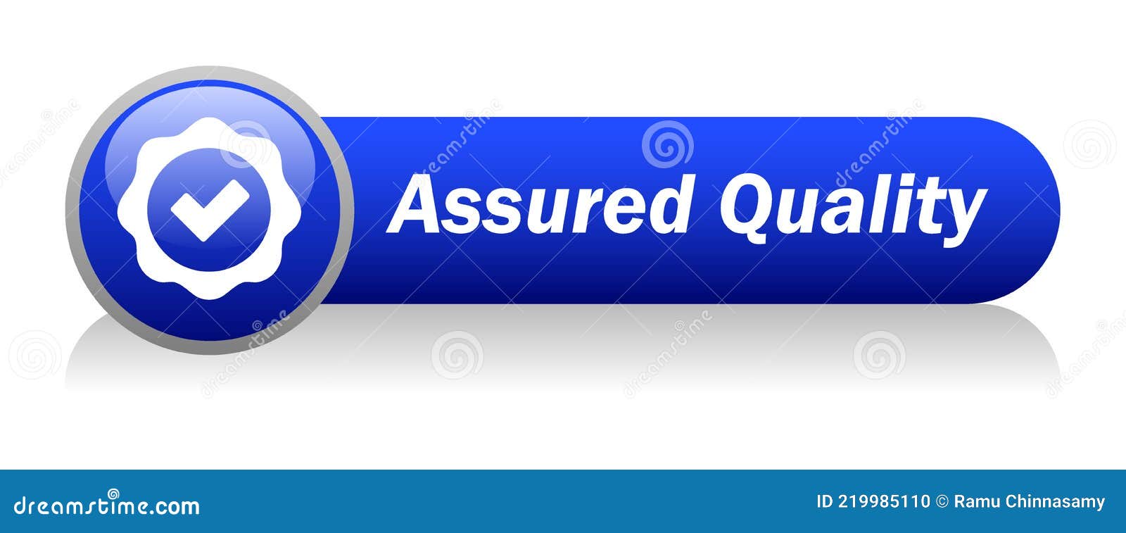 Assured quality button stock illustration. Illustration of certificate ...
