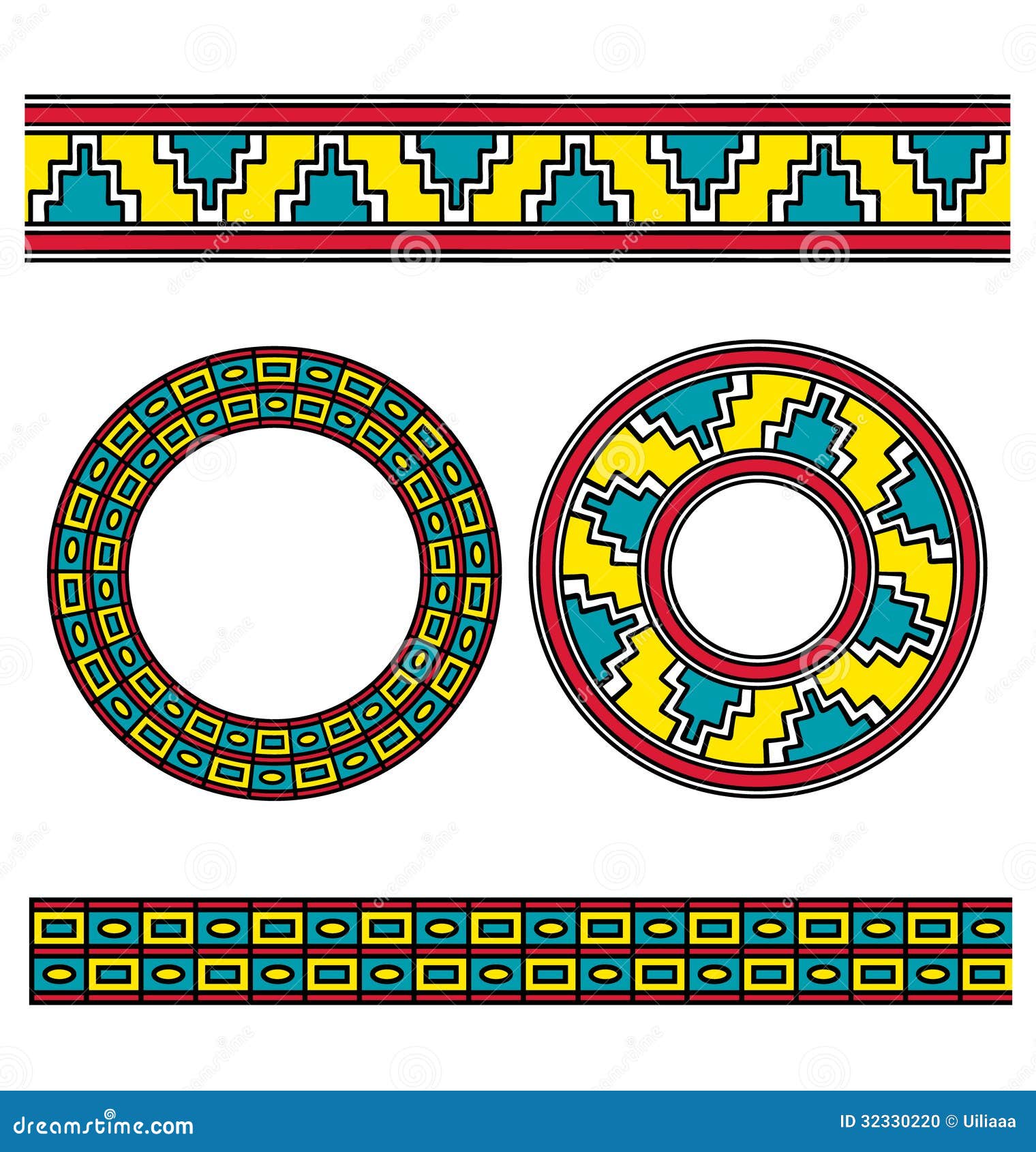 Assyrian antique ornament. stock illustration. Illustration of textile ...