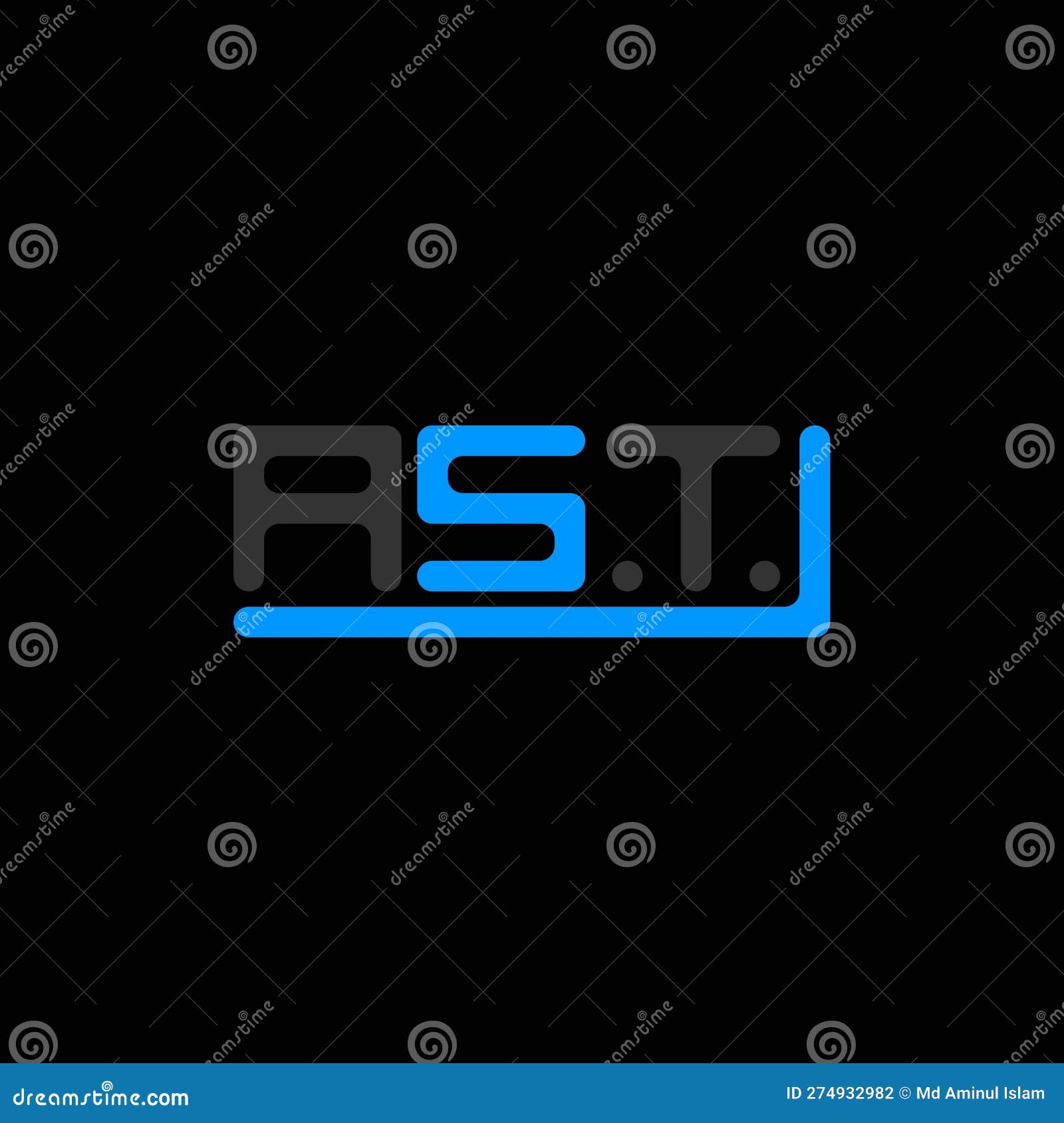 AST Letter Logo Creative Design with Vector Graphic, Stock Vector ...