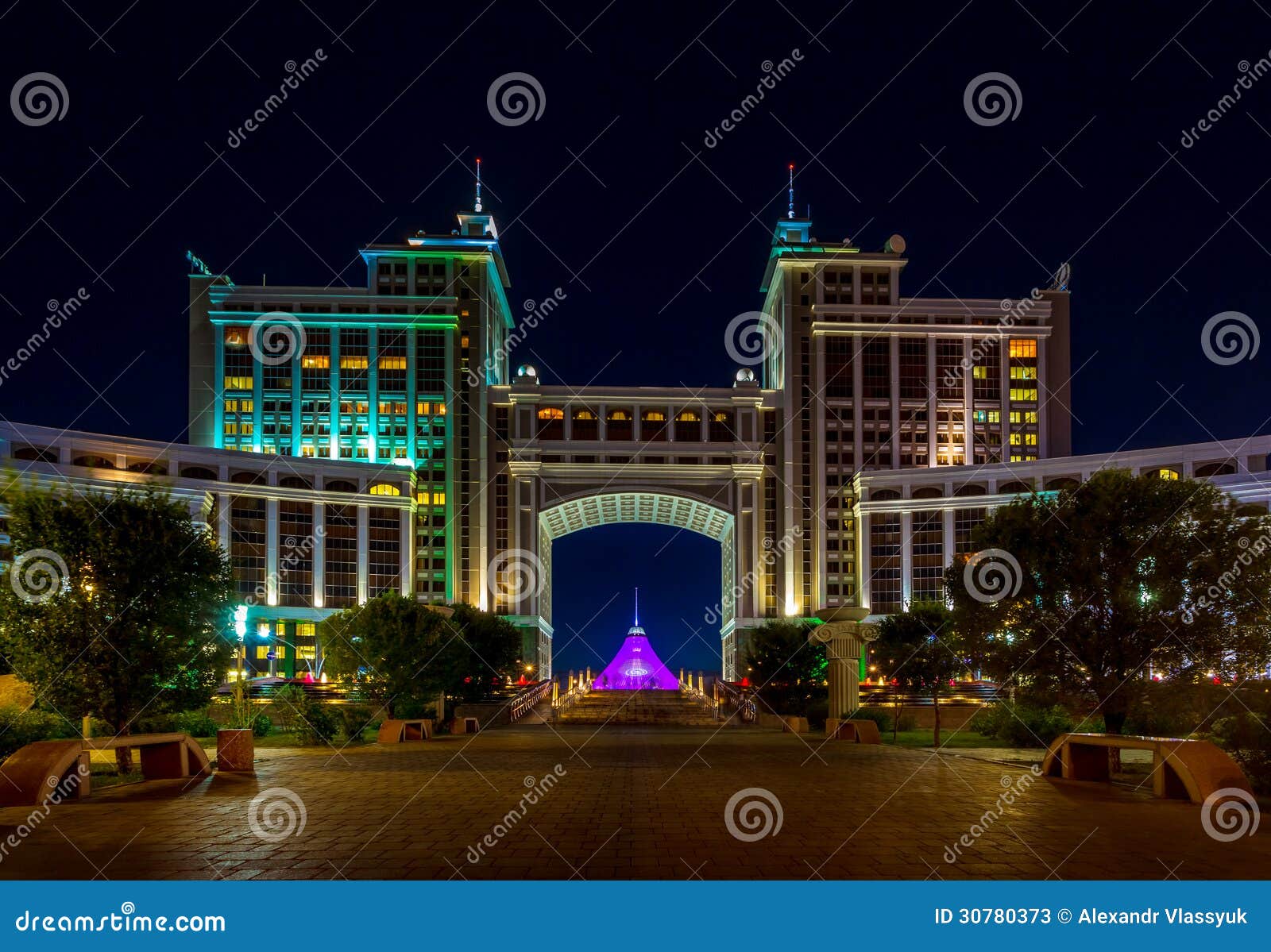 Astana kazakhstan stock image. Image of nightlife, dark - 30780373