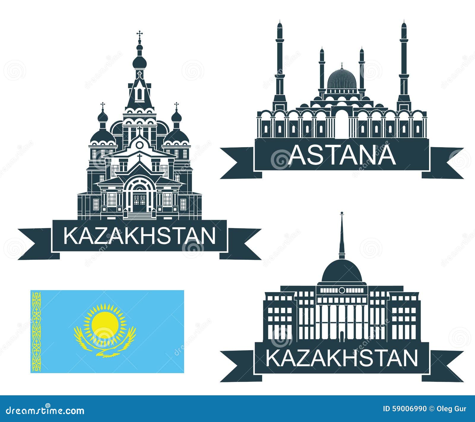 Astana stock vector. Illustration of astana, monument - 59006990