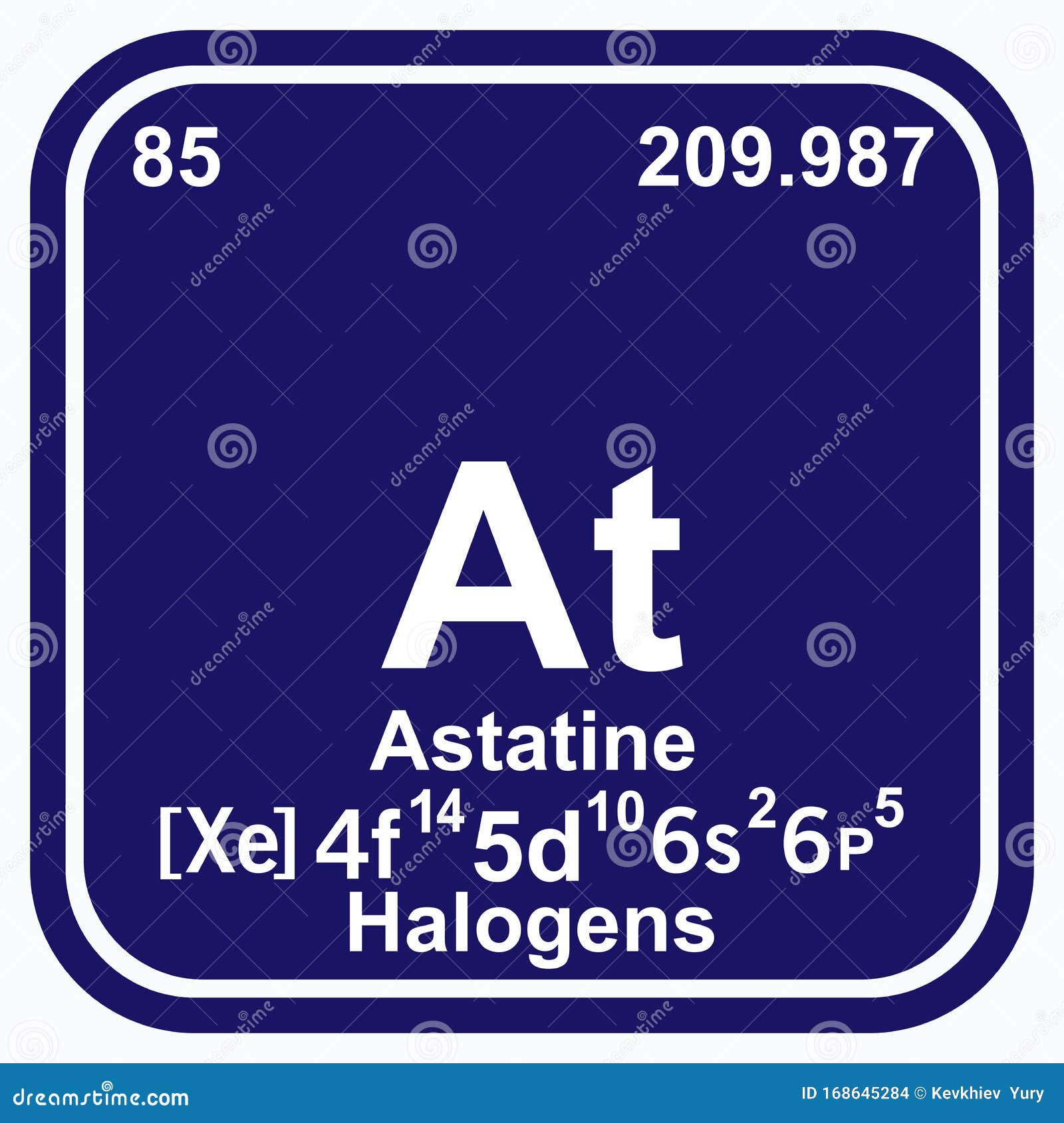 Astatine Periodic Table of the Elements Vector Illustration Eps 10 ...