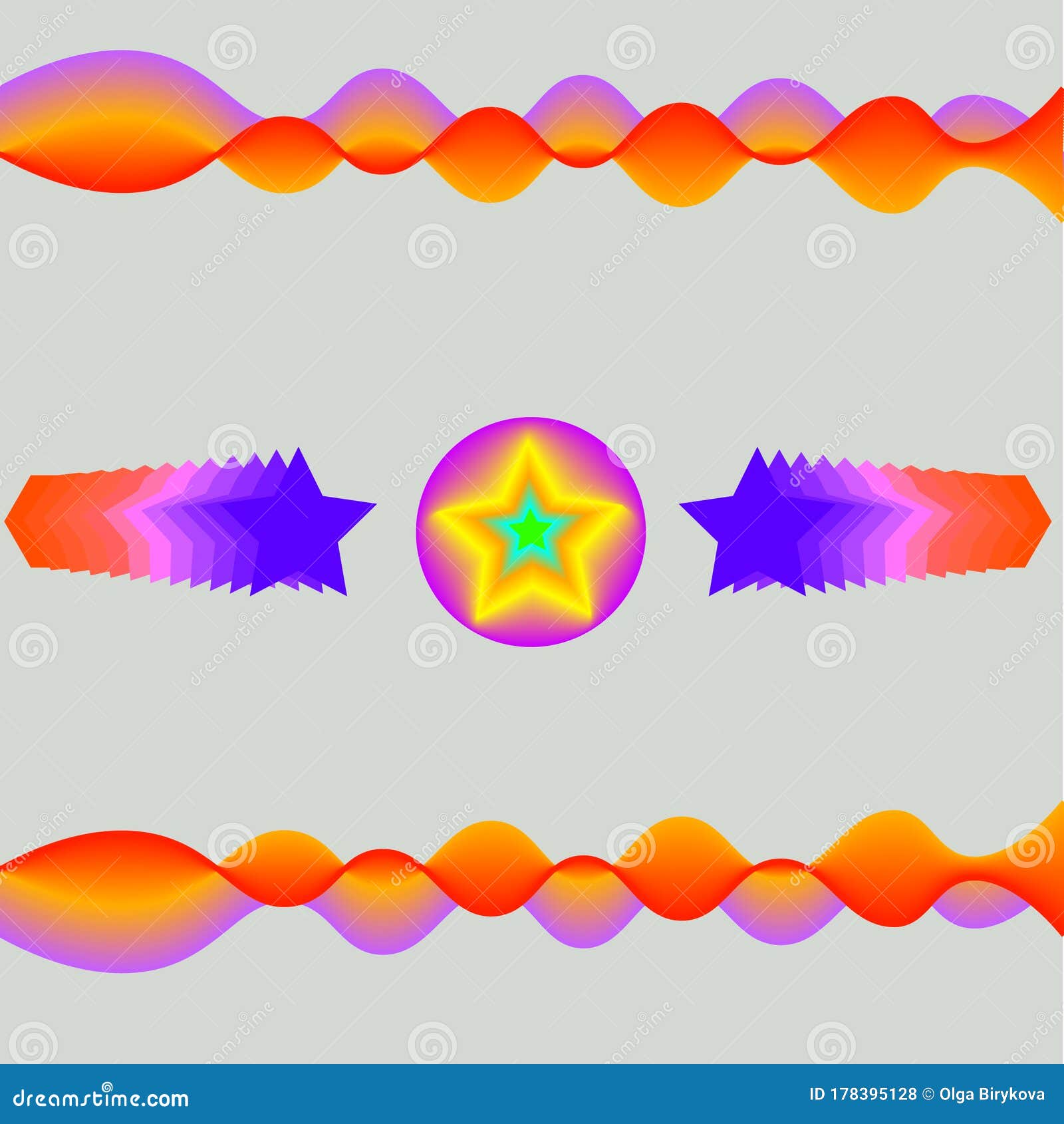 Asterisk Abstraction Drawing. Stock Illustration - Illustration of wavy ...