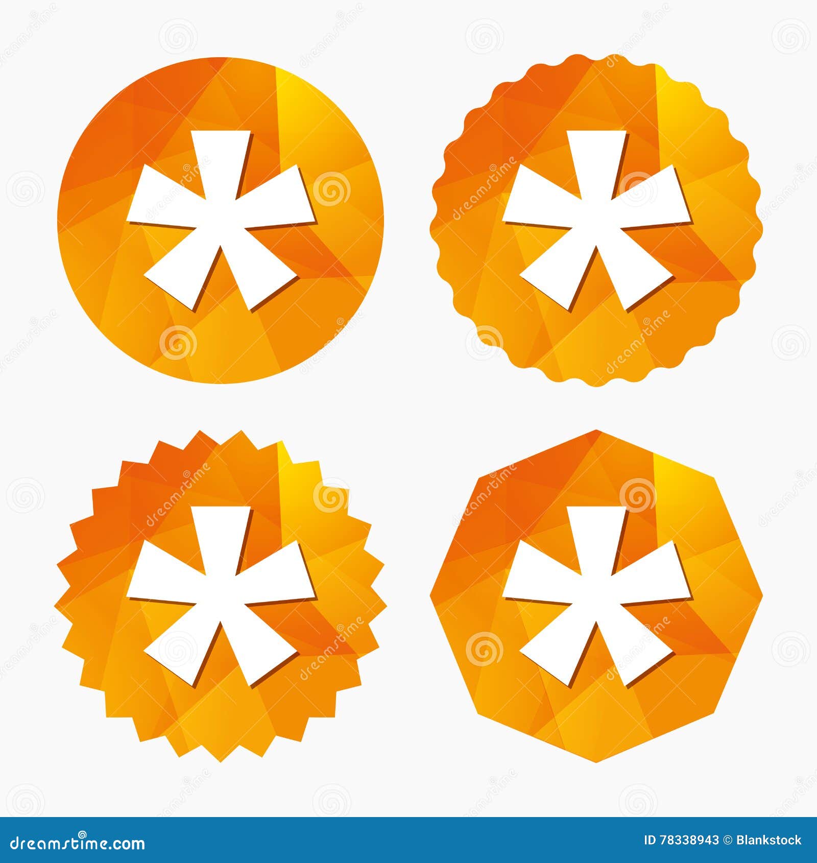 Asterisk Footnote Sign Icon. Star Symbol. Stock Vector - Illustration ...