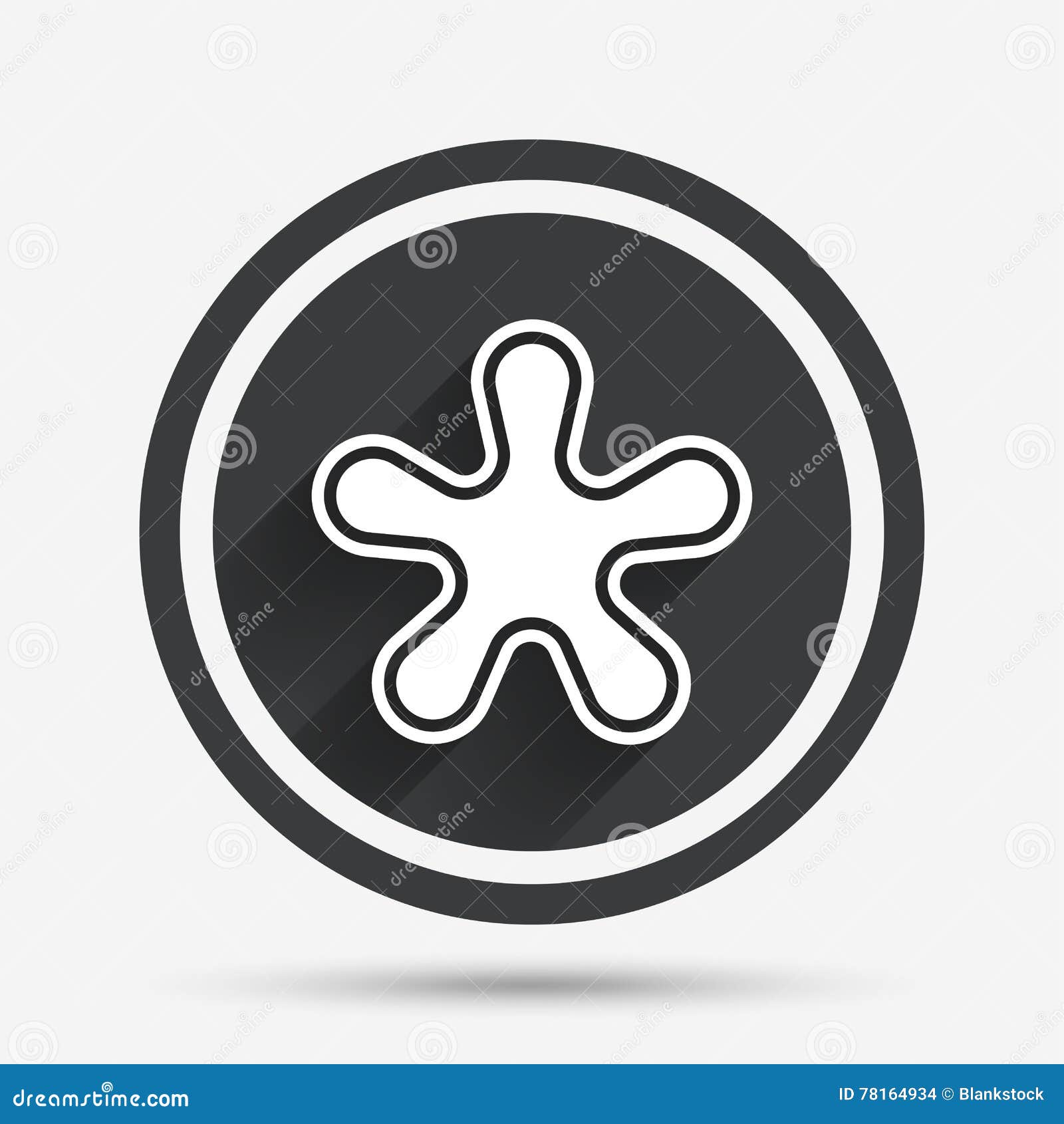 Asterisk Footnote Sign Icon. Star Symbol. Stock Vector - Illustration ...