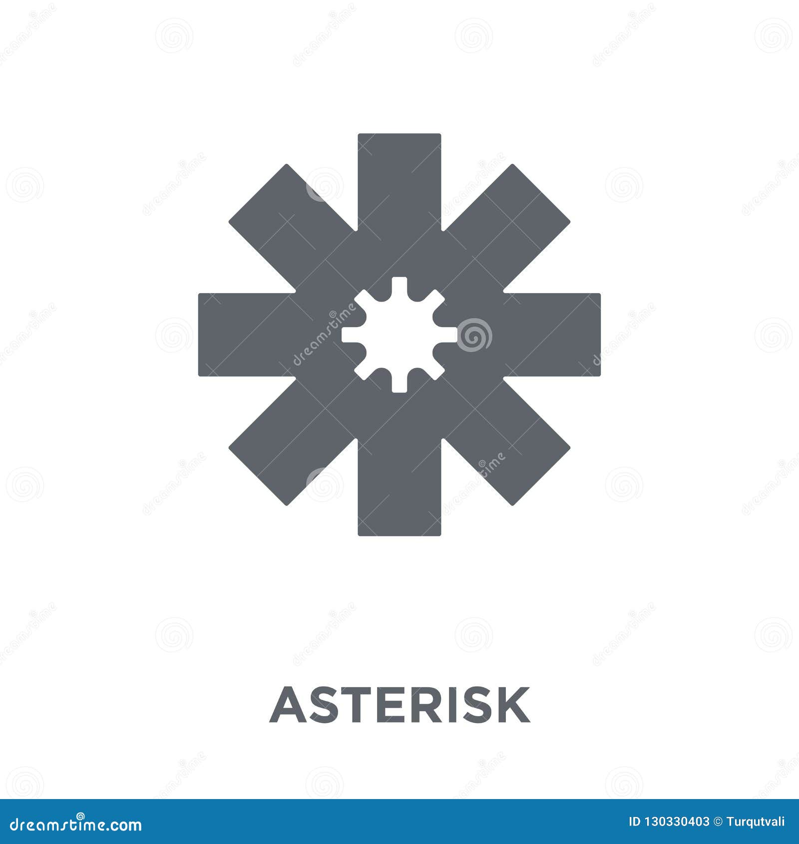 Asterisk Icon Vector. Star Shape Symbol. Black Punctuation Mark ...