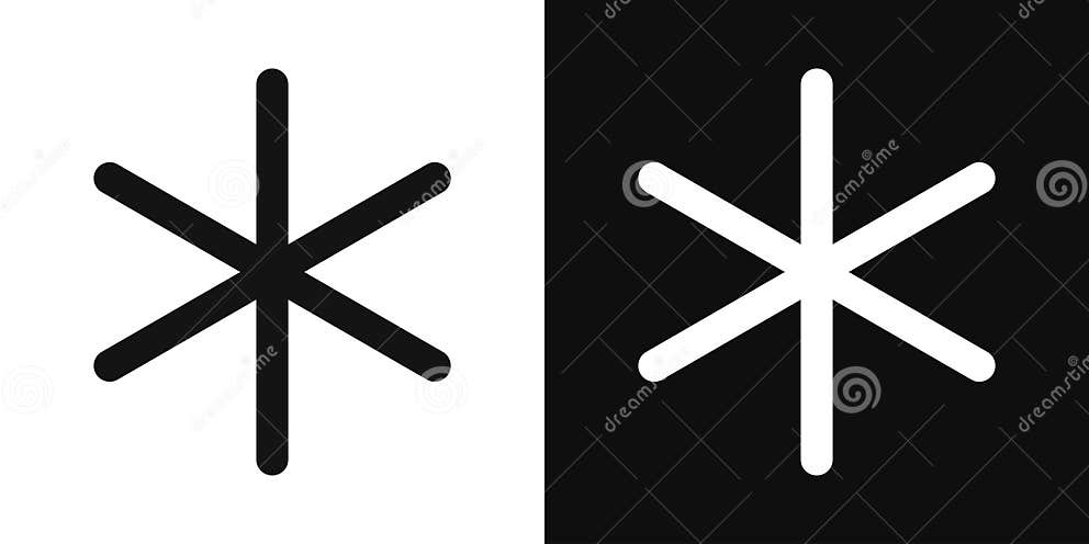 Asterisk Icon Set. Password or Passcode Asterisk Sign in Black Filled ...