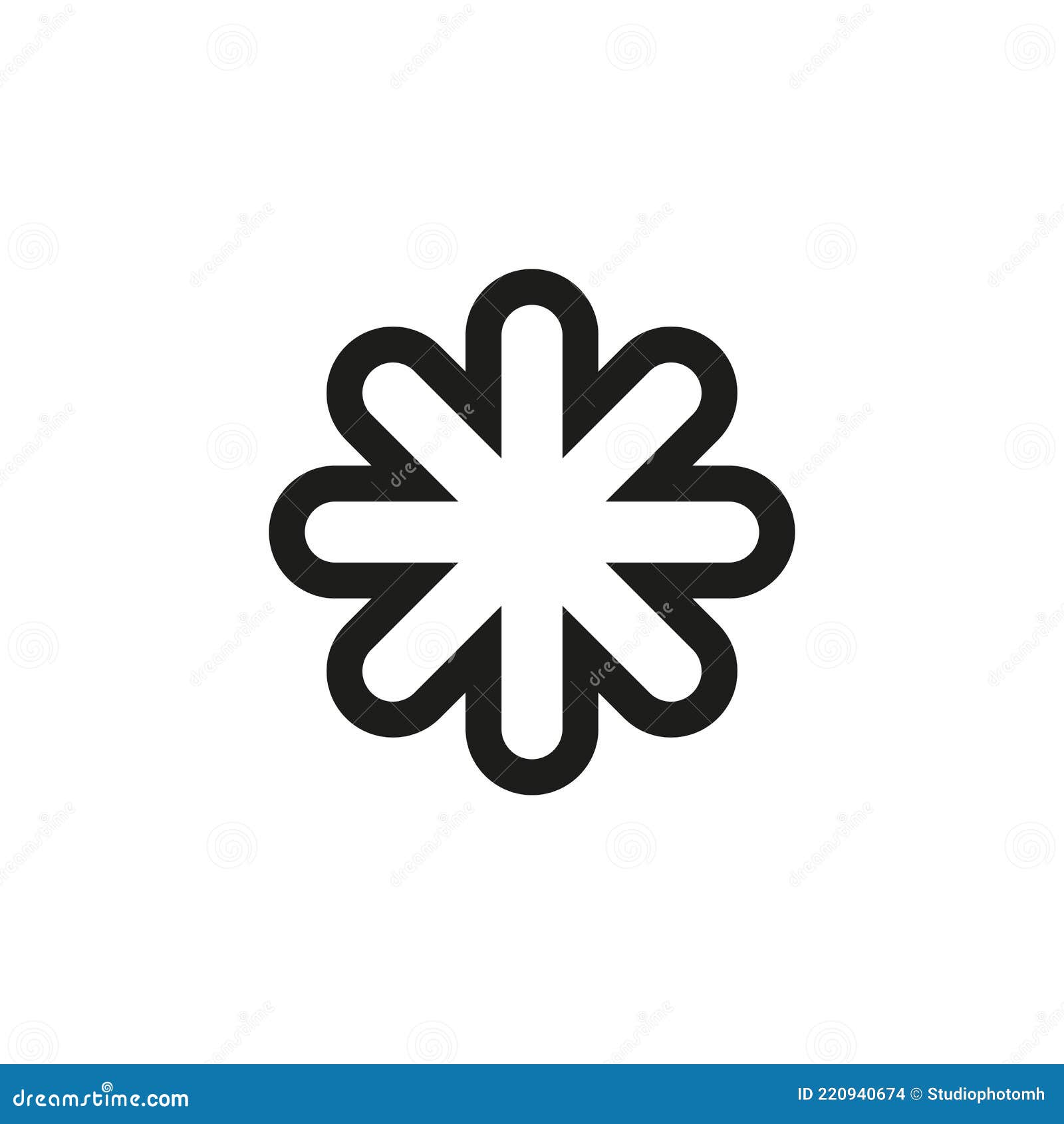 Asterisk Sign Cut Out Hand Drawn Watercolor Royalty-Free Cartoon ...