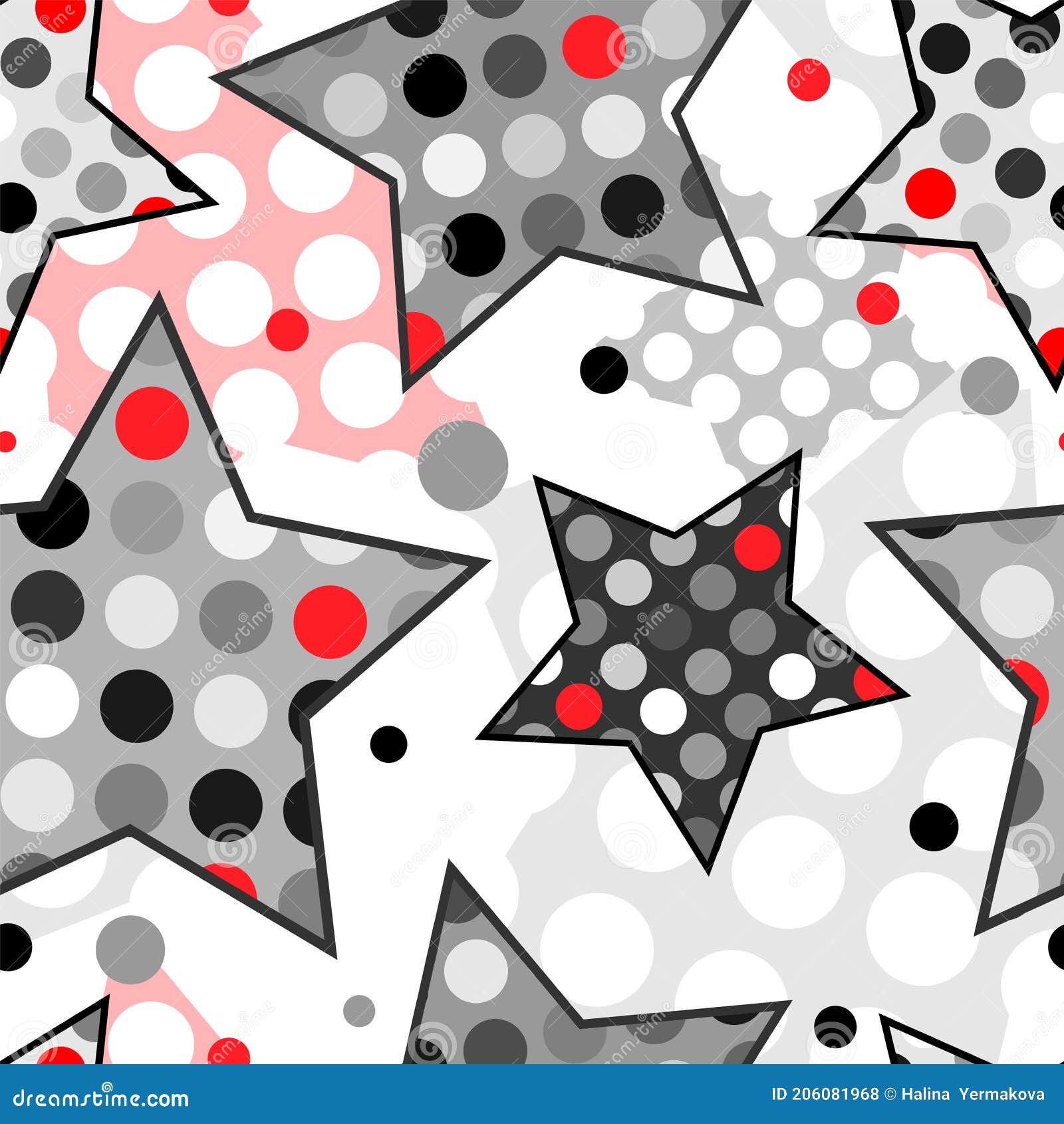 Asterisks. Seamless Patterns. Design for Fabric Wrapping Paper ...