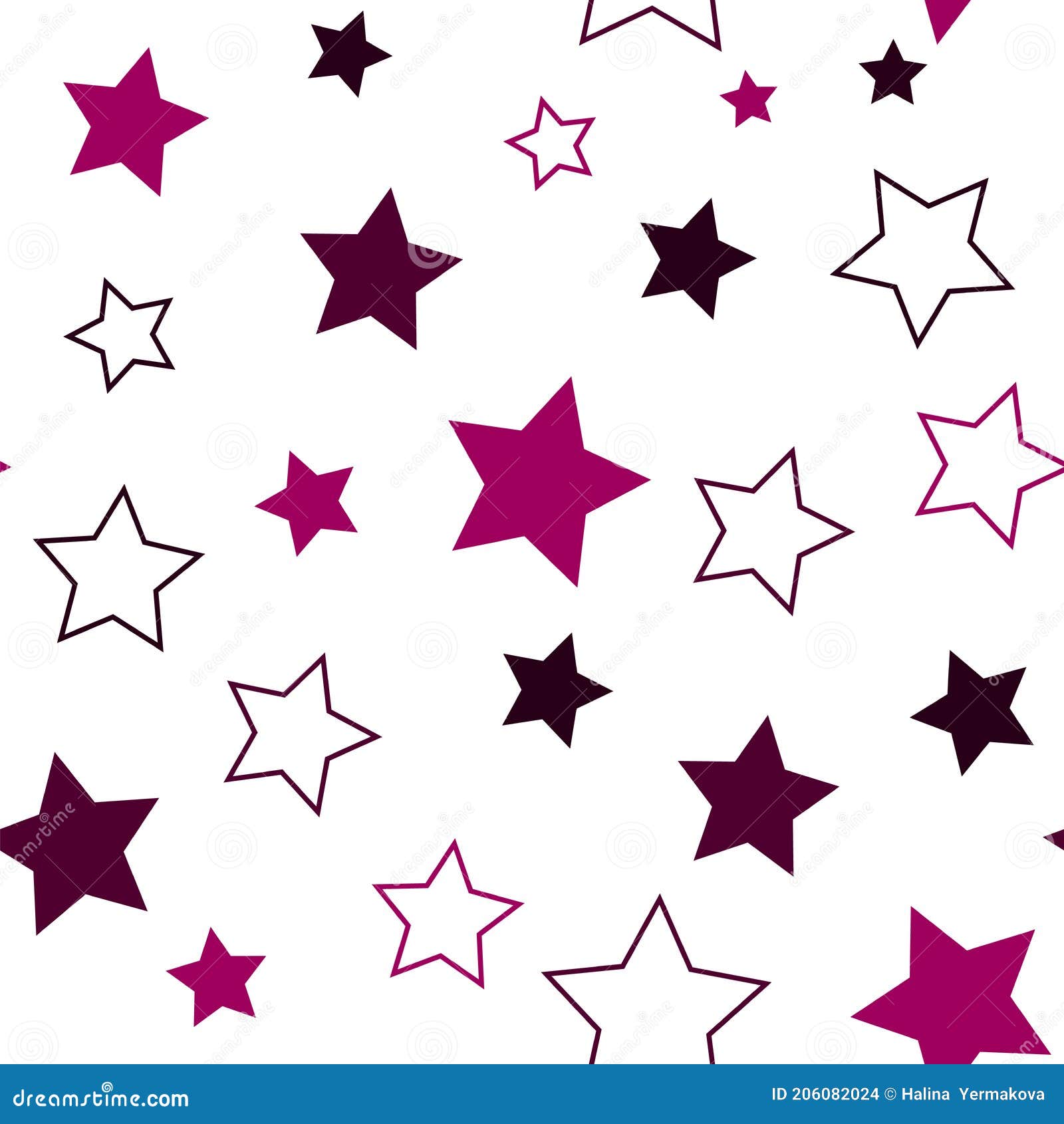 Asterisks. Seamless Patterns. Design for Fabric, Wrapping Paper ...