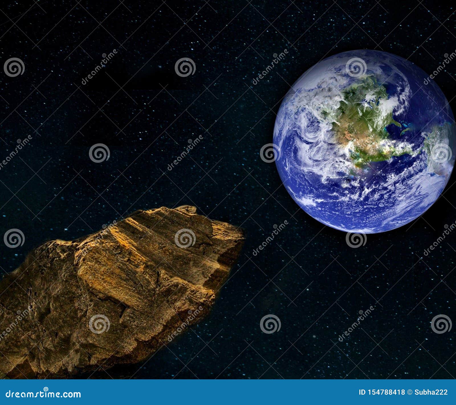 Asteroid - Astronomy & Science Stock Illustration - Illustration of ...