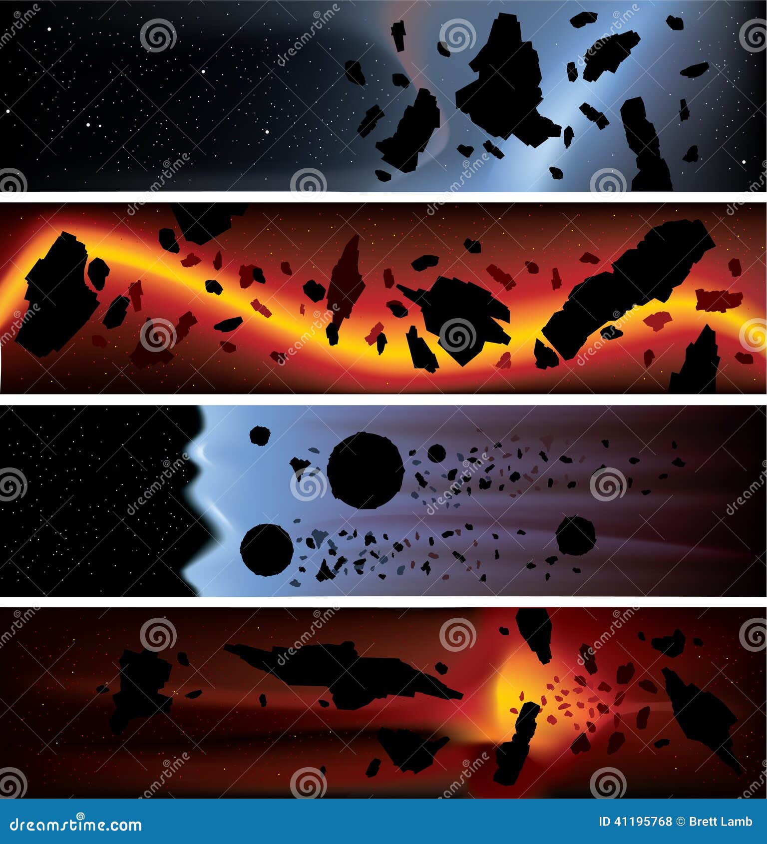 Asteroid Banners stock illustration. Illustration of outer - 41195768