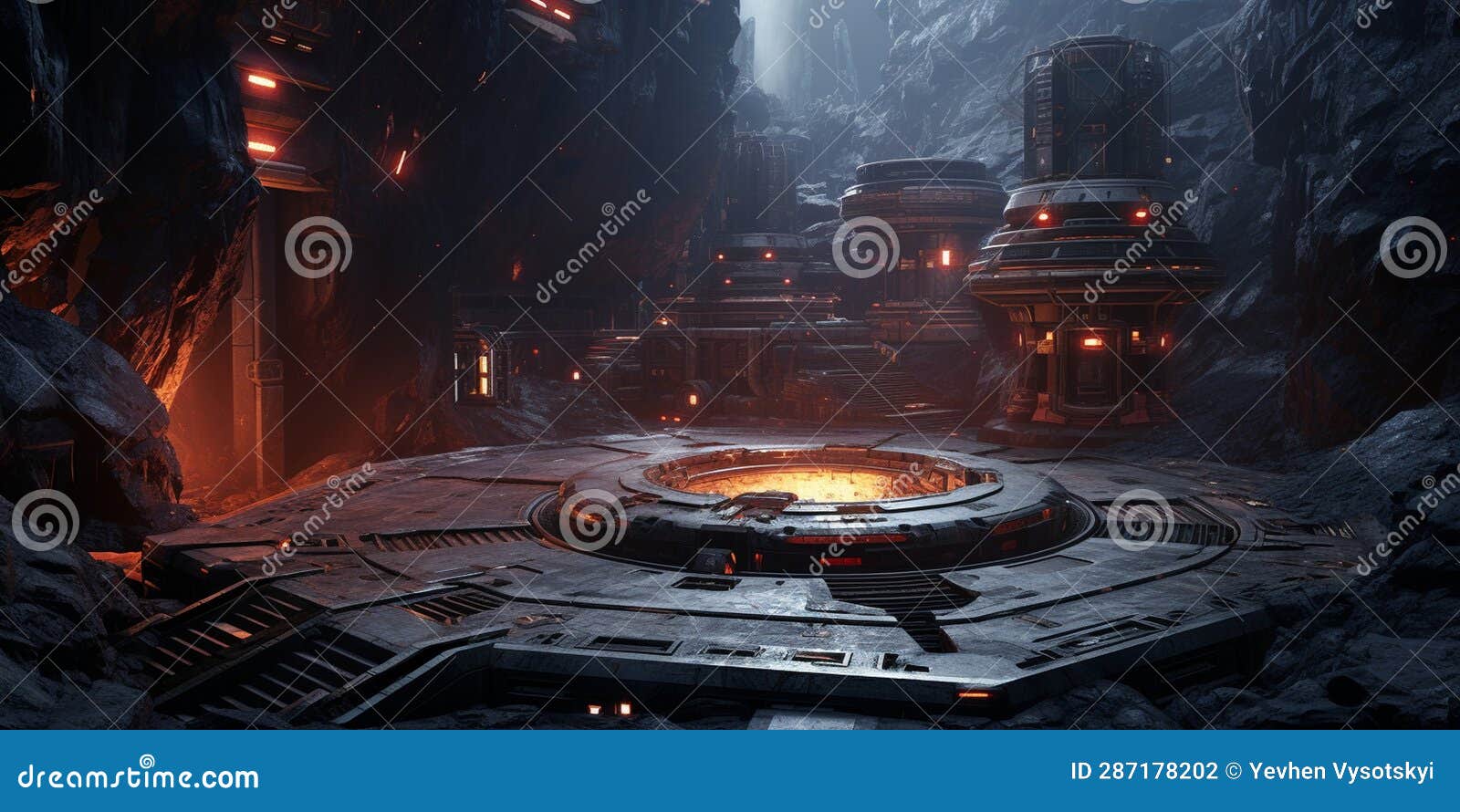 Asteroid Base a Secret Space Base Built into a Giant A_002 Stock ...