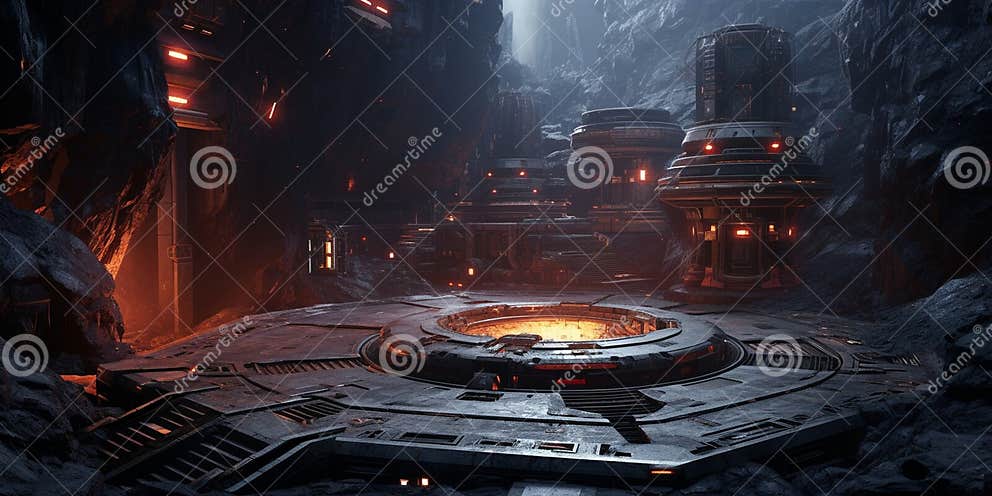 Asteroid Base a Secret Space Base Built into a Giant A_002 Stock ...