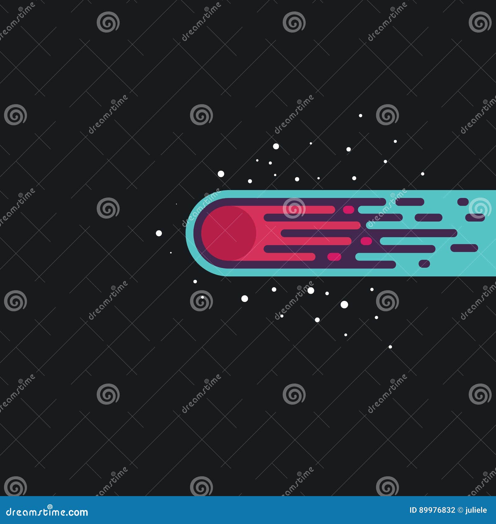3D Illustration Of A Meteorite Burning Up In The Earth`s Mesosphere ...