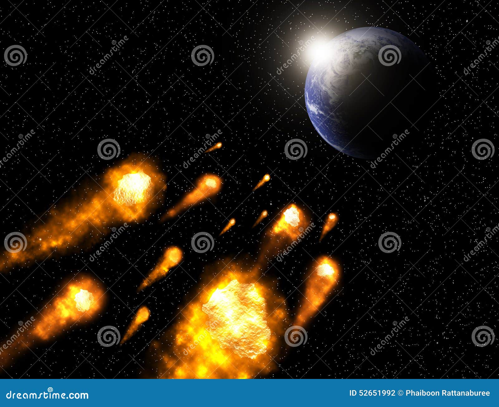 Asteroid Collide To the Earth Element of Image Furnished by Nasa Stock ...