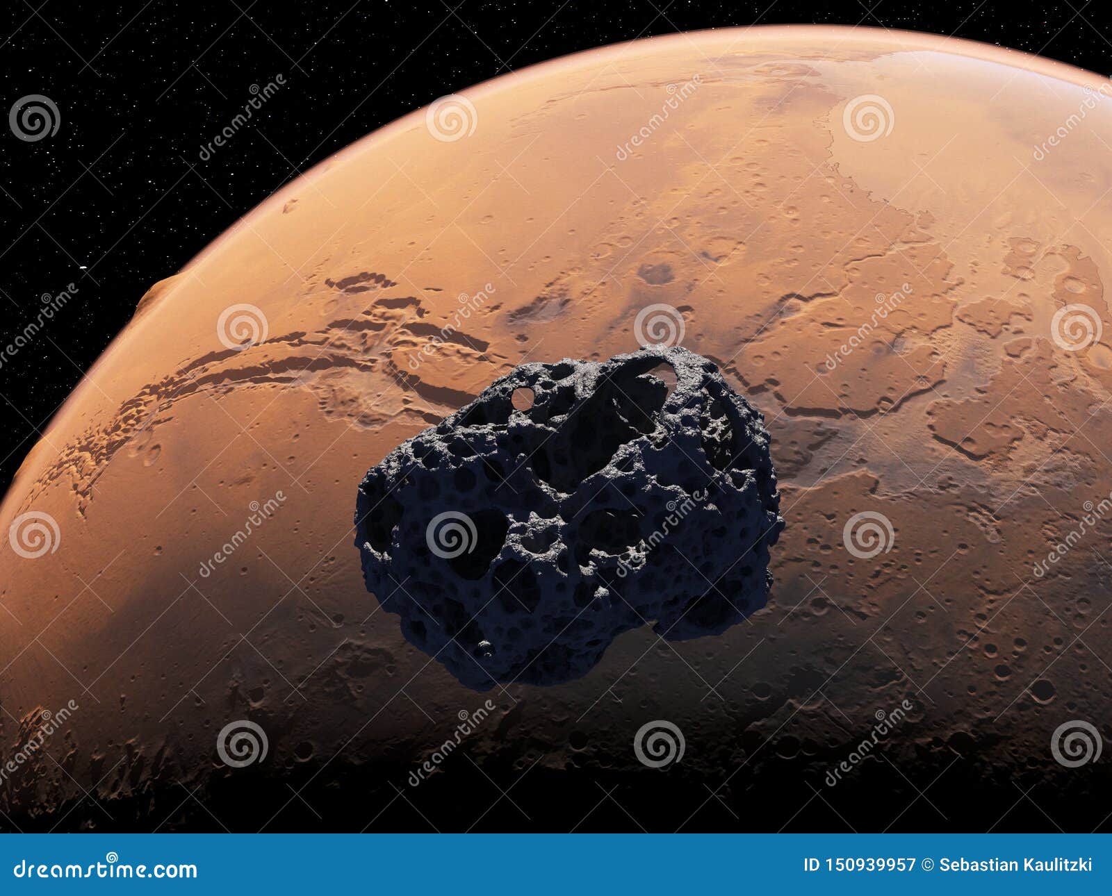 An asteroid stock illustration. Illustration of nature - 150939957