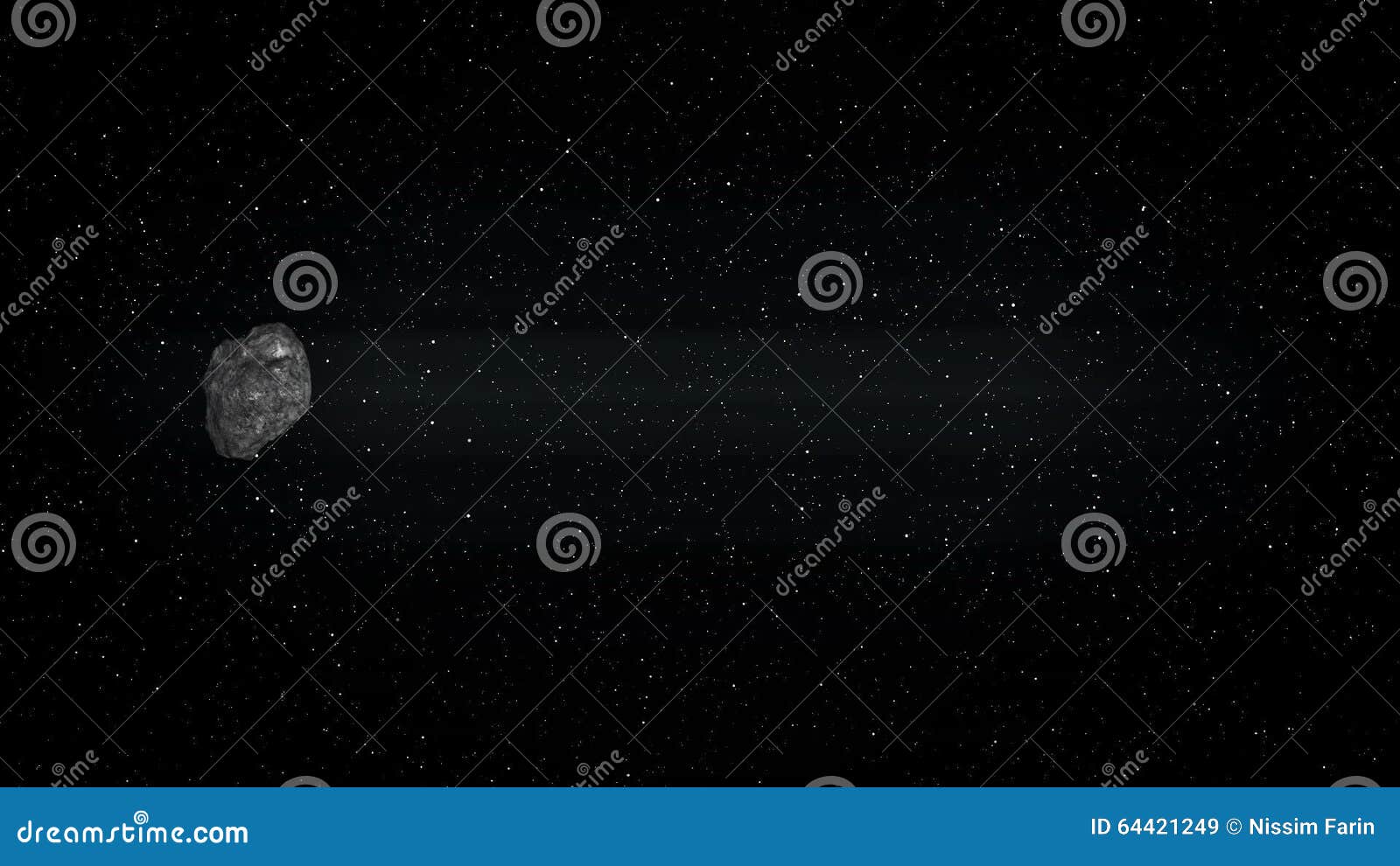 Asteroid Hovering in Outer Space between the Stars Stock Video - Video ...