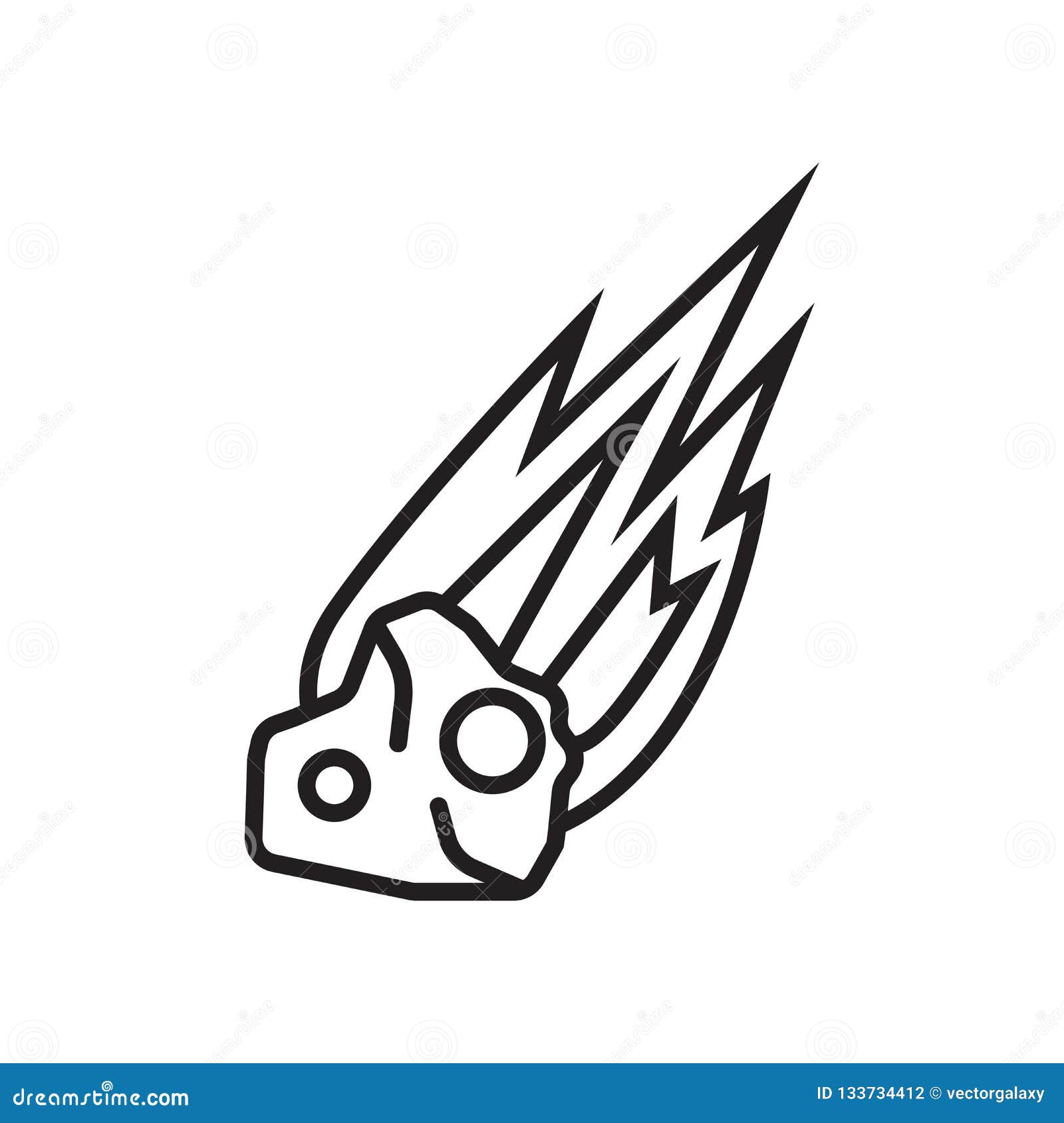 Asteroid Icon Vector Sign and Symbol Isolated on White Background ...