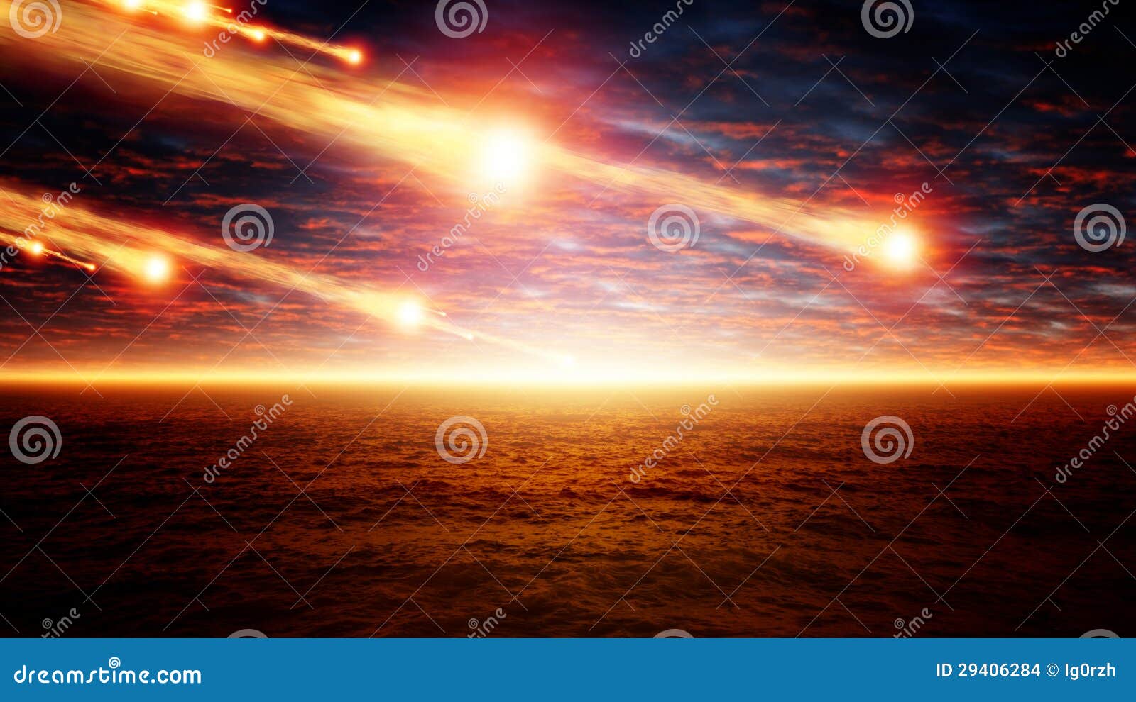 Asteroid impact stock illustration. Illustration of disaster - 29406284