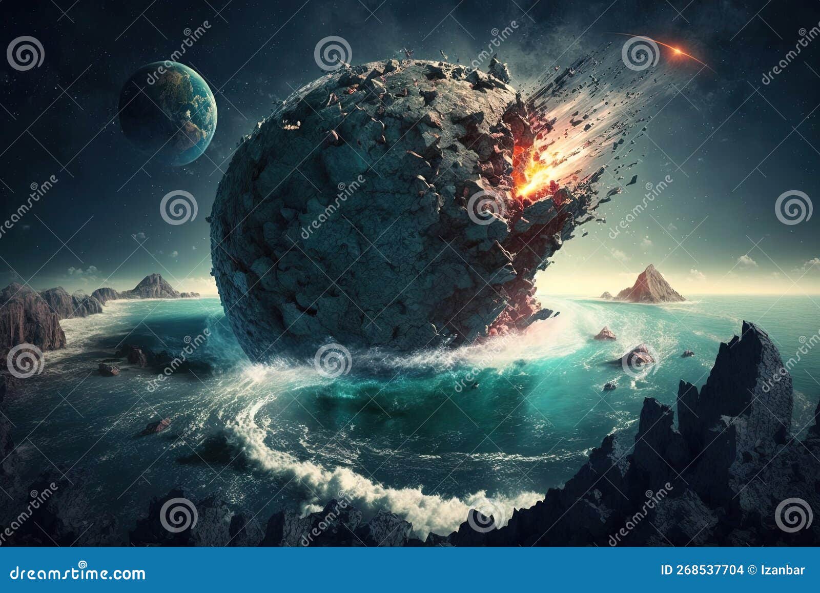 Asteroid Destroying Earth Wallpaper