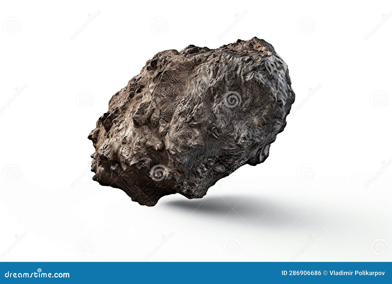 Asteroid Isolated on White Background Stock Illustration - Illustration ...