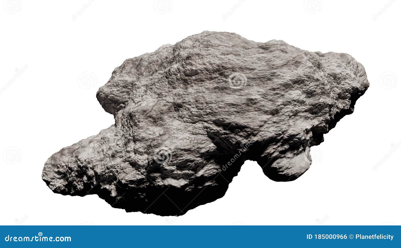 Asteroid Isolated on White Background Stock Illustration - Illustration ...