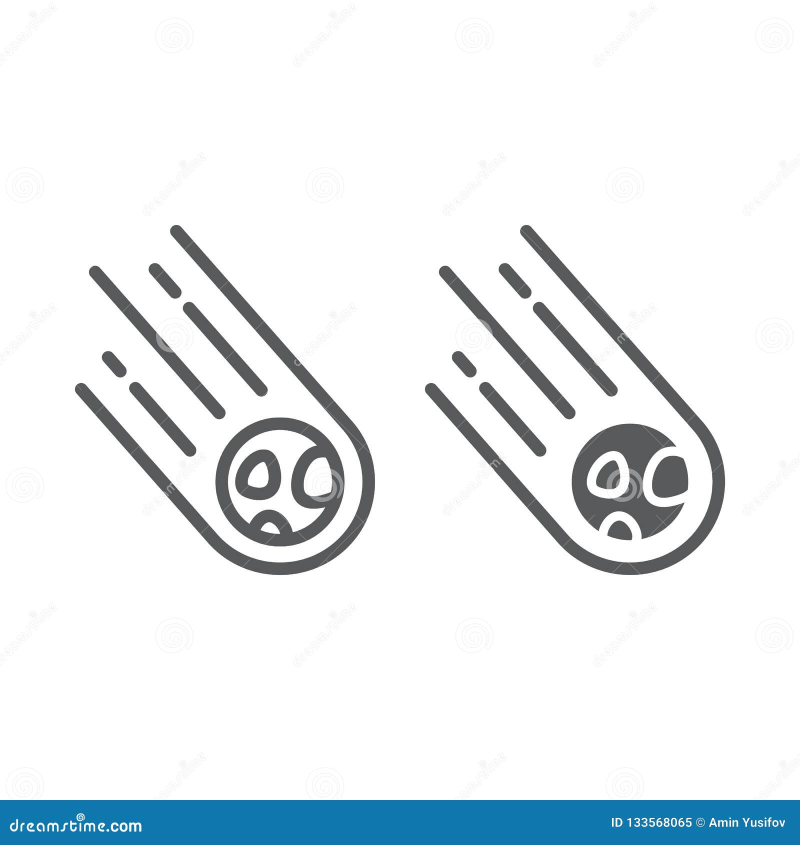 Meteorite Sign. Black Icon On Transparent Background. Illustration ...