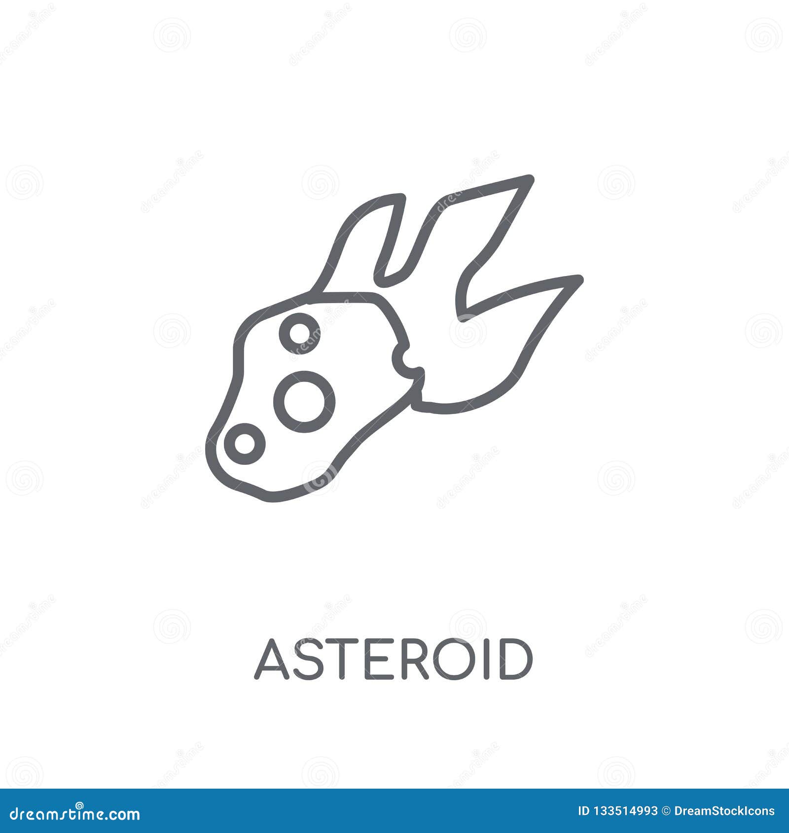 Asteroid Linear Icon. Modern Outline Asteroid Logo Concept on Wh Stock ...