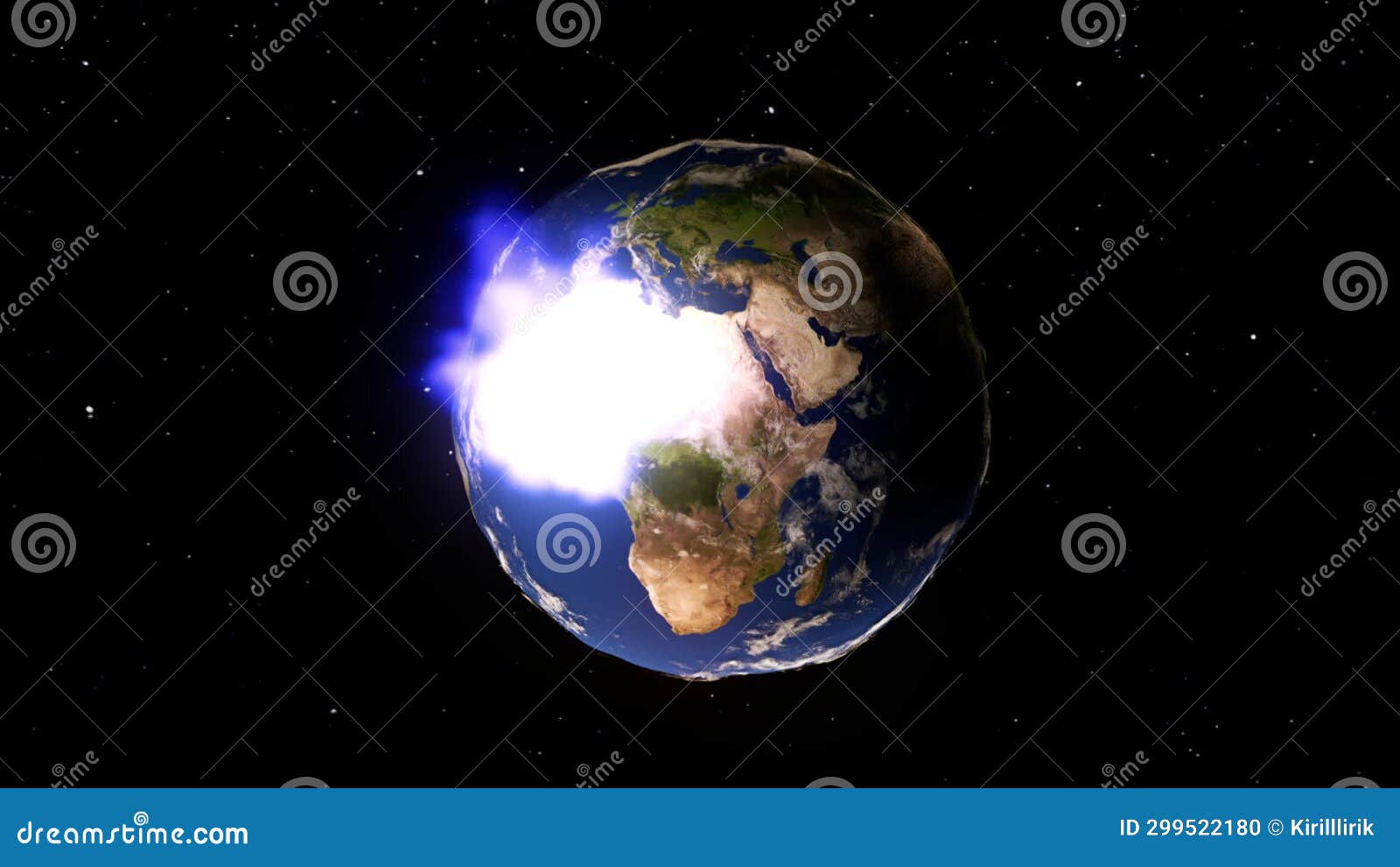 Asteroid Meteor Comet Strike Over Earth Impact Causing Apocalypse ...