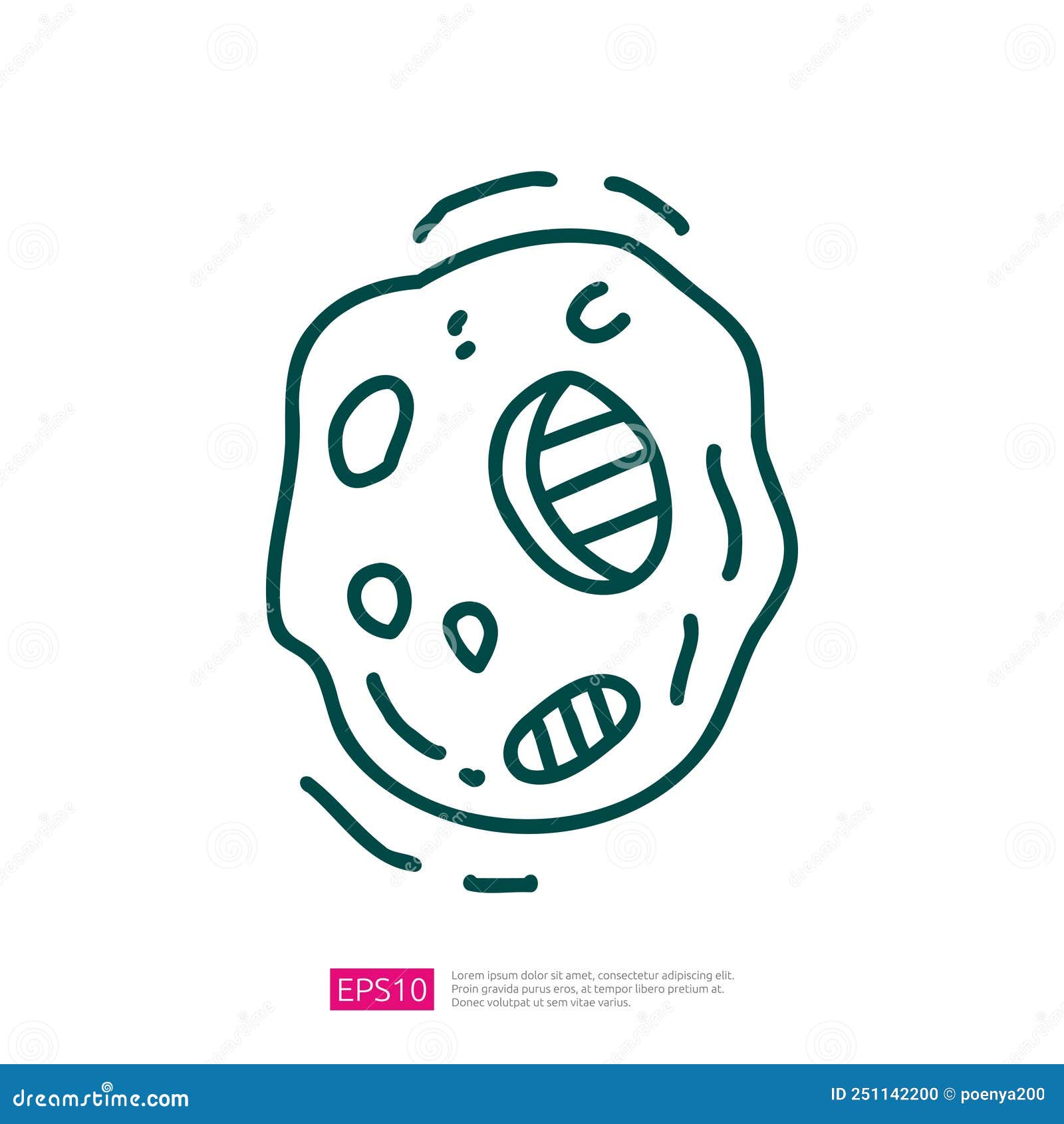 Asteroid Meteor Vector Doodle Icon Stock Vector - Illustration of hand ...