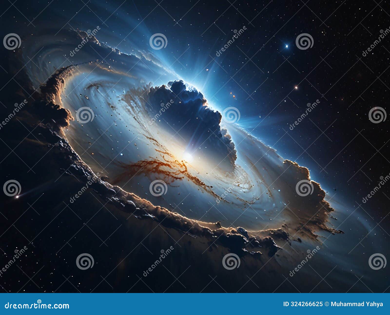 Asteroid Storm In The Andromeda Galaxy Stock Photo | CartoonDealer.com ...